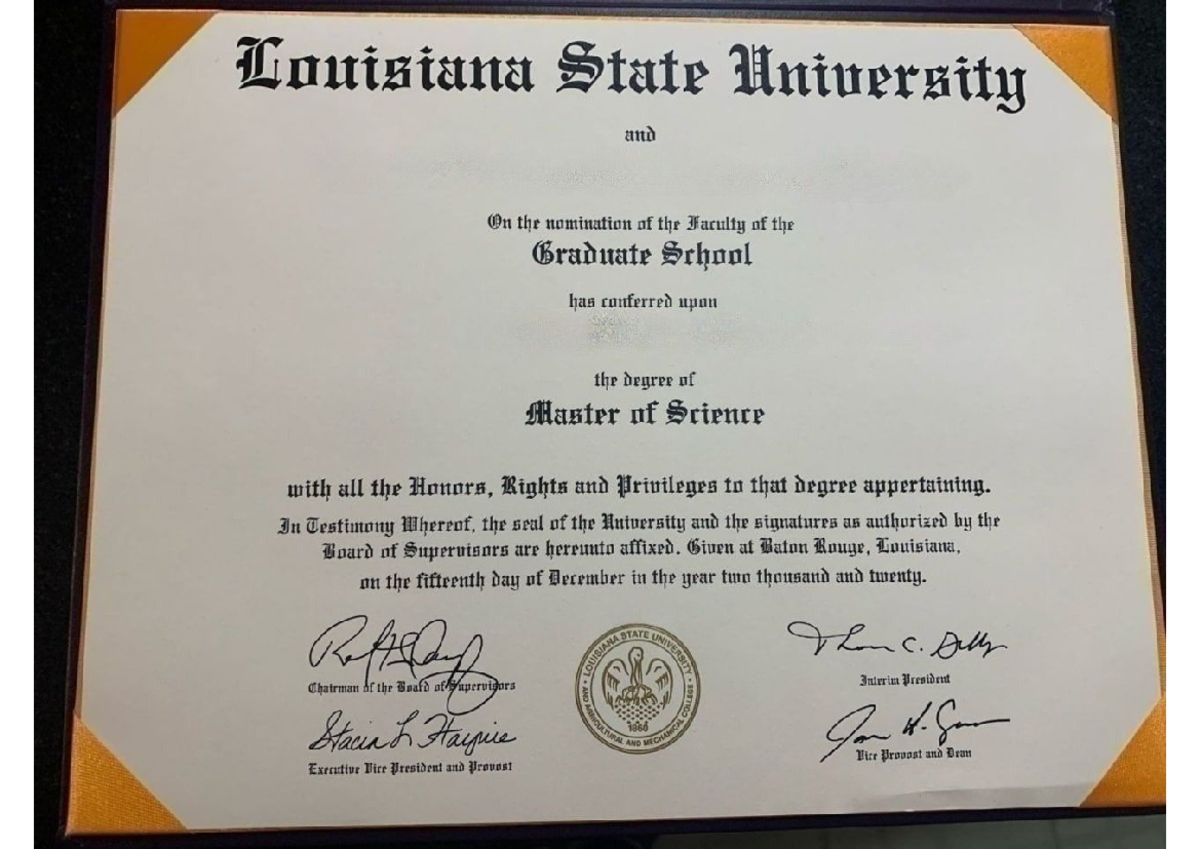 LSU Graduate School Degree Conferral - December 2020 - Studocu