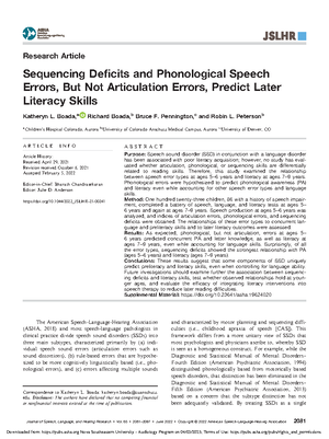 Hidden Language Impairments in Children: Links to Reading Comprehension - Journal of Speech ...