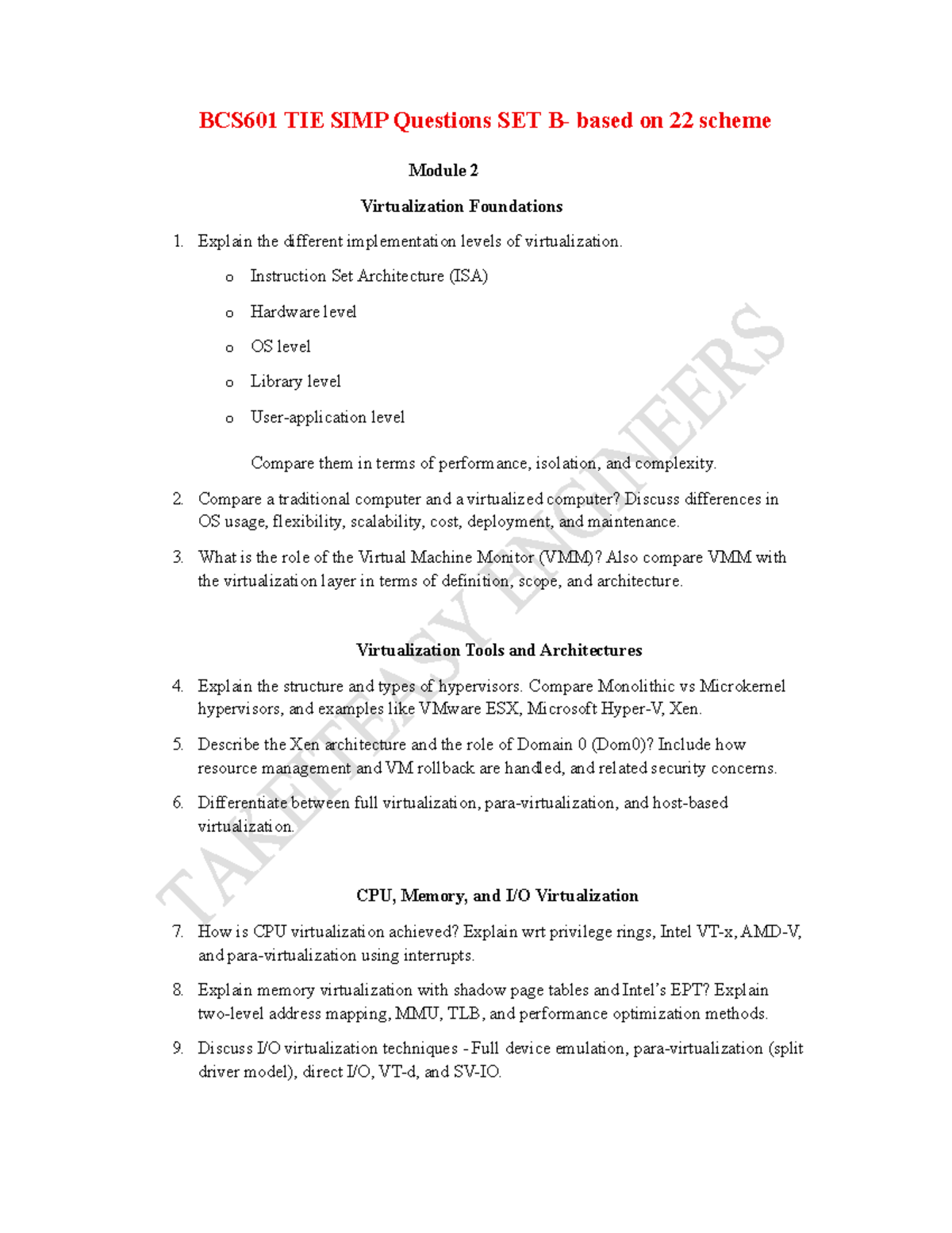 BCS601 TIE SIMP Questions Set B: Virtualization & Distributed Systems ...