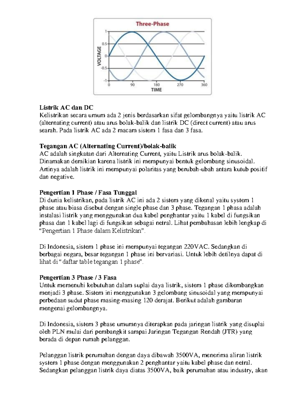 Catatan 3 Fasa - Sistem Listrik AC dan DC (Rangkaian Listrik 2) - Studocu