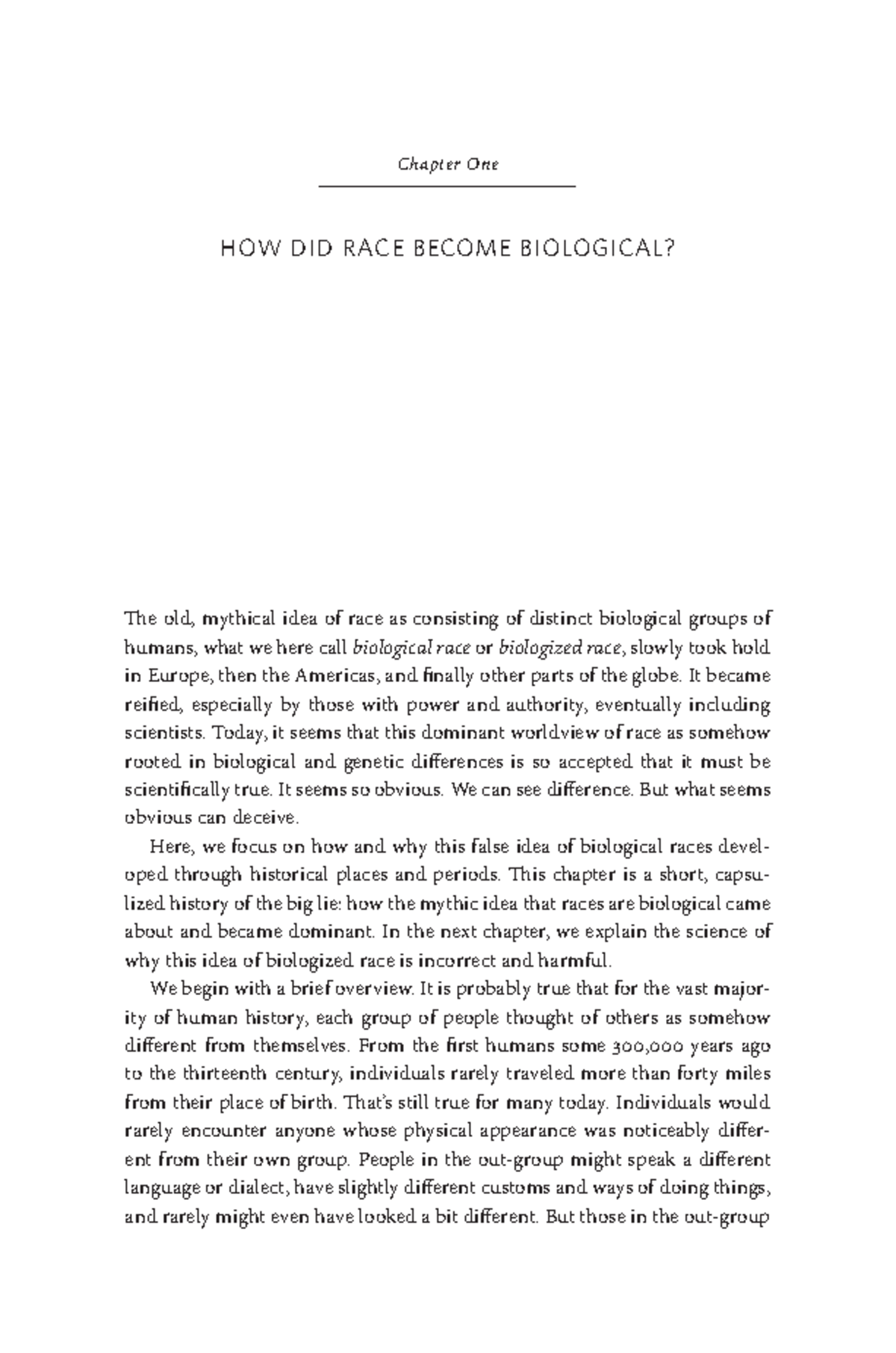 Anthro 101: Chapter 1 - The Myth of Biological Race - Studocu
