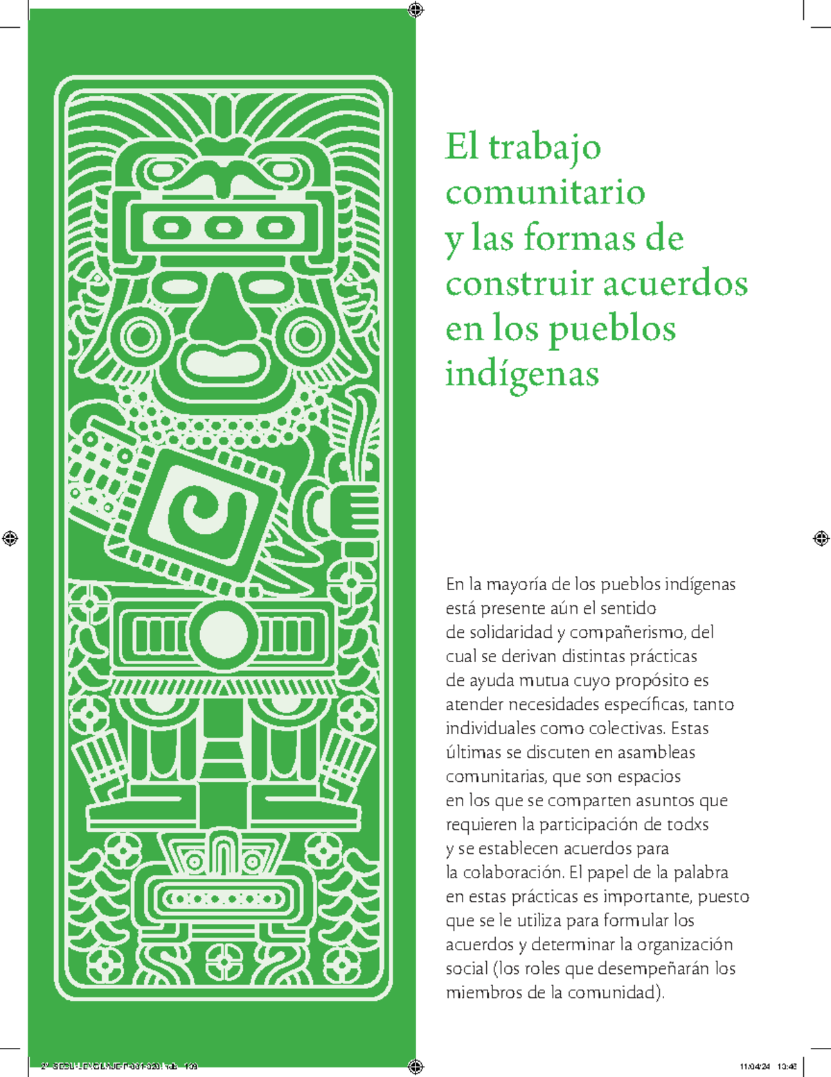 Trabajo Comunitario y Acuerdos en Pueblos Indígenas (SECU- Lenguaje ...