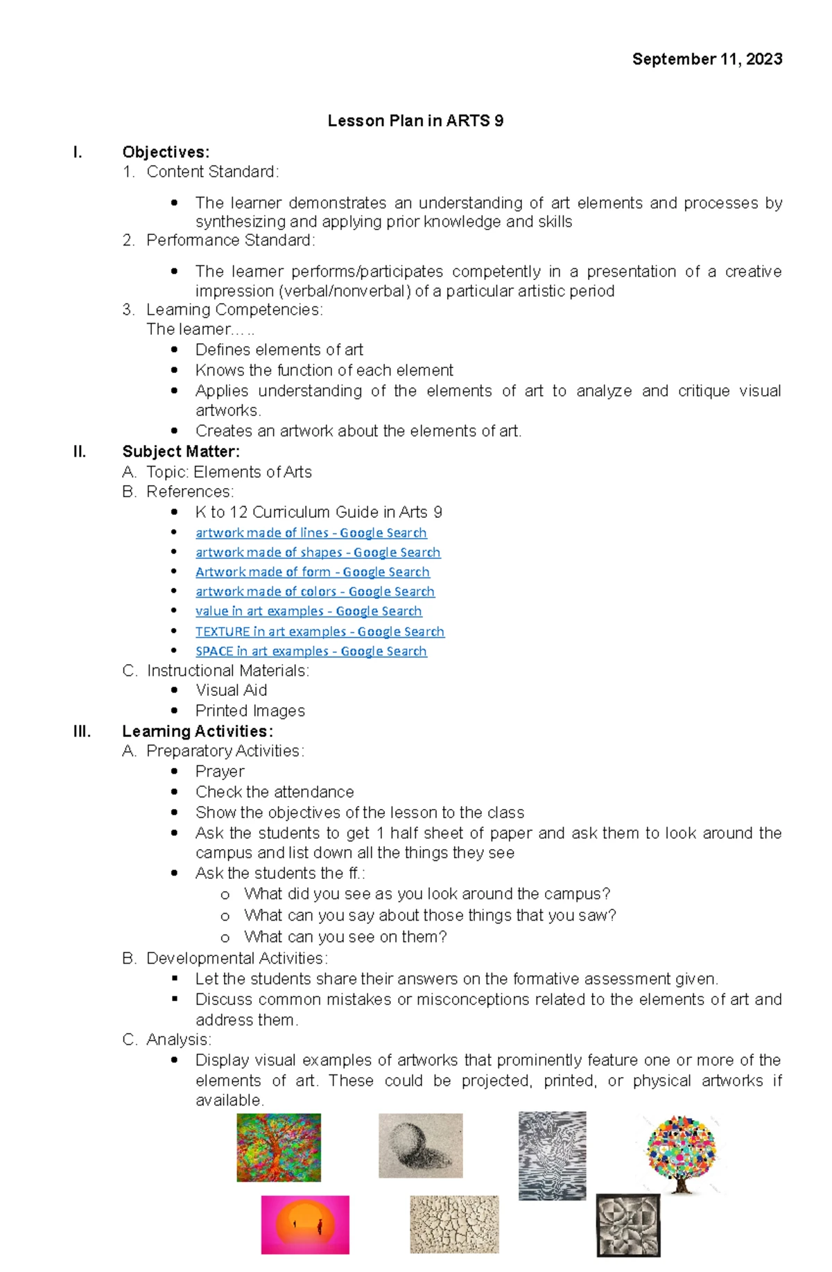 Detailed Lesson Plan: Types of Characters in Short Stories - English 7 ...