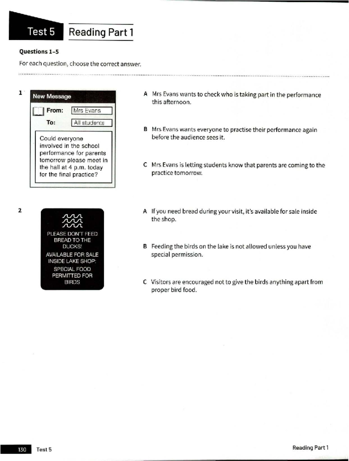 PRE2 Reading Practice Test: Questions and Answers - Studocu