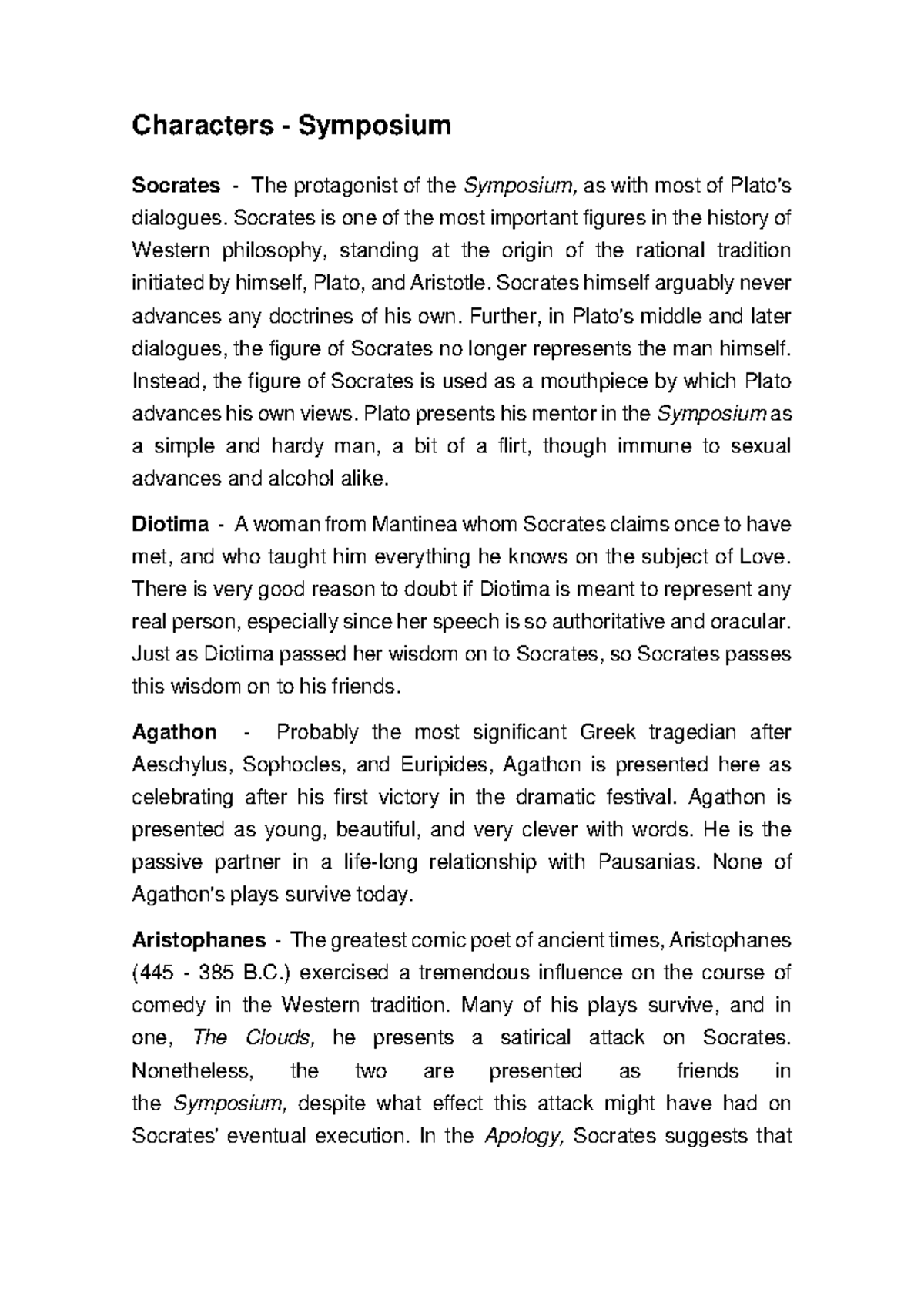 Characters Symposium - Warning: TT: undefined function: 32 Characters ...