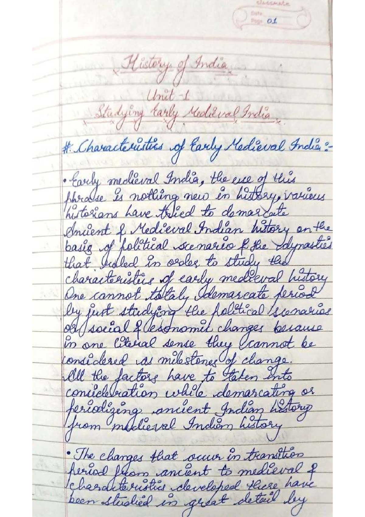 HOI 101: Final Exam Notes on Early Medieval India Characteristics - Studocu