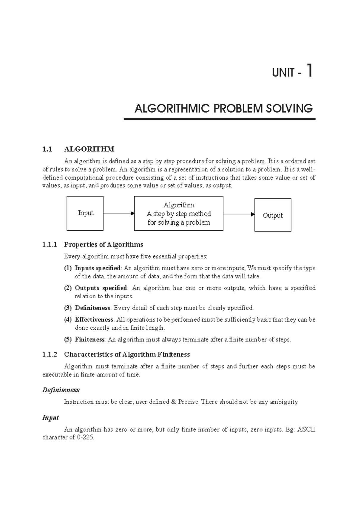 Algorithmic Problem Solving: Unit 1 - Pseudocode & Flowchart - Studocu