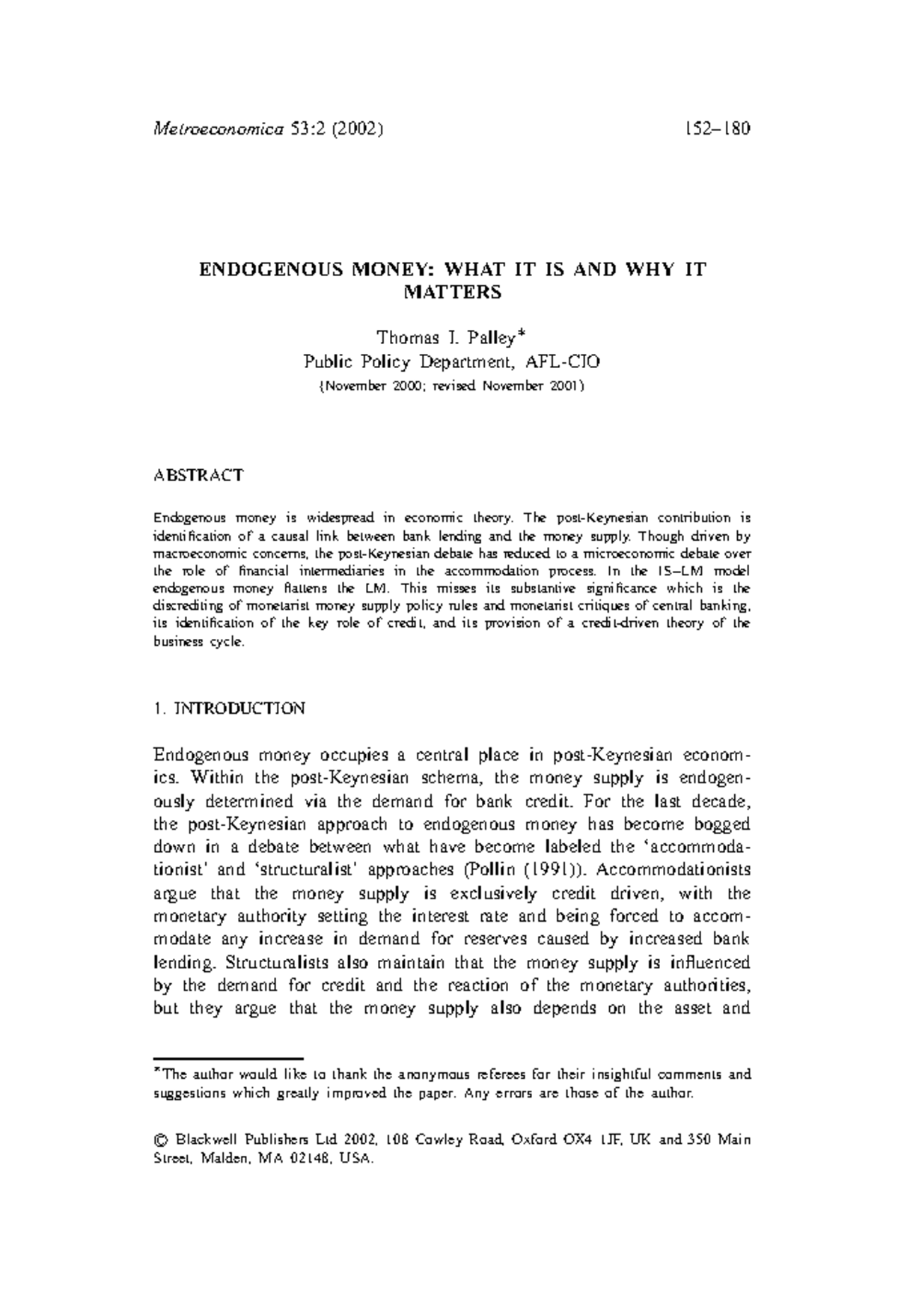 Endogenous Money: Understanding Its Role and Implications in Economics ...