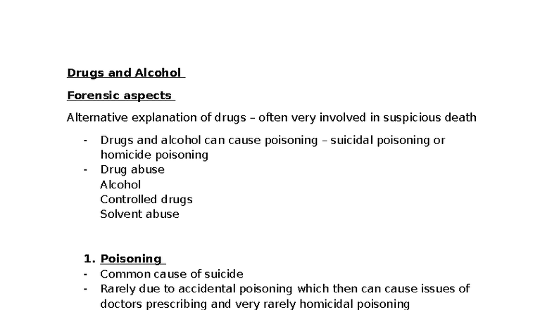 DRUG Abuse - Research and lecture notes on effects on the body - Drugs ...