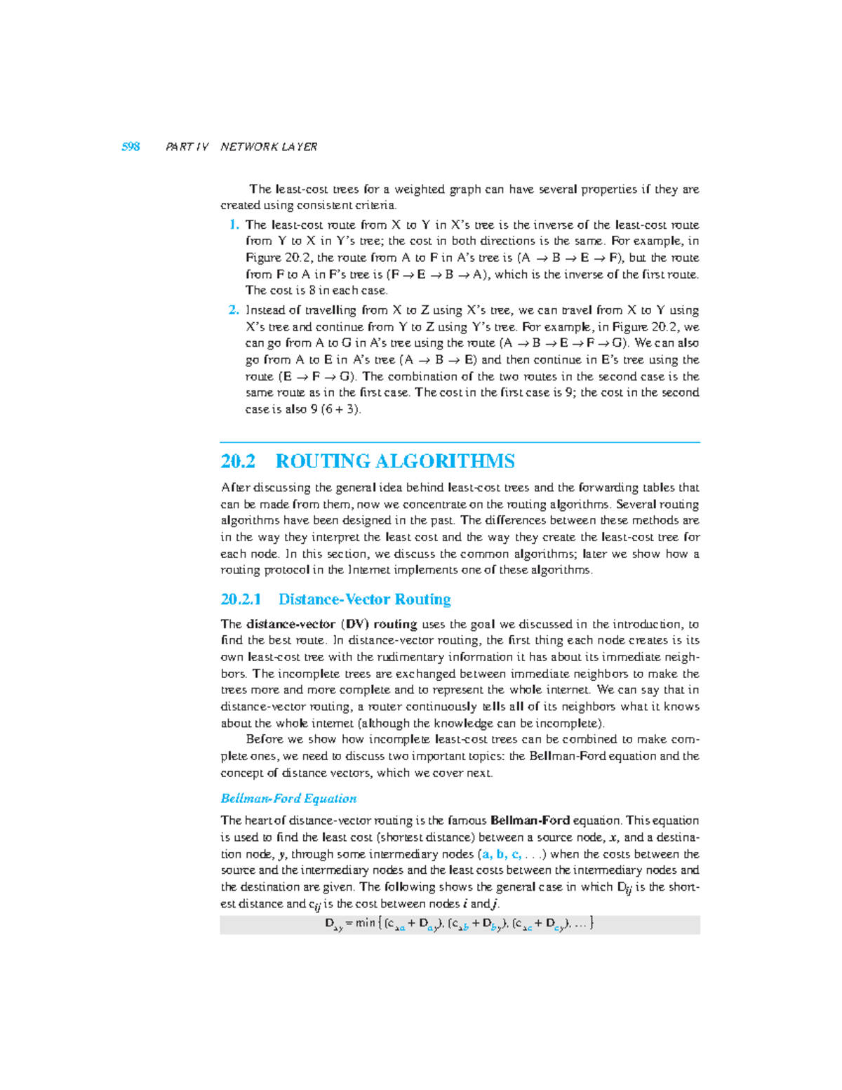 Routing Algorithms Overview for Course 598 - Forouzan - Studocu