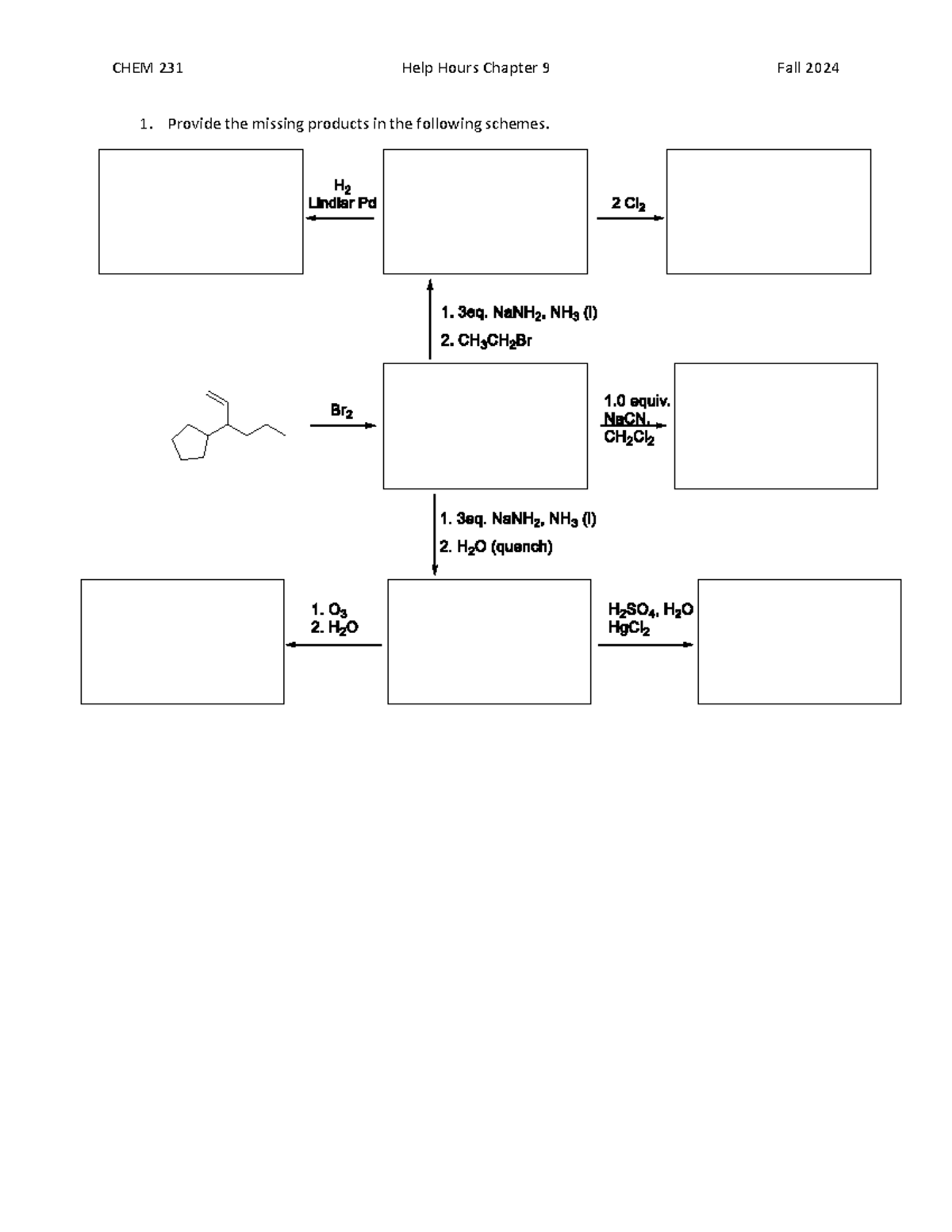 Help Hours Chapter 9 - Practice - Chem 332 - CHEM 231 Help Hours ...