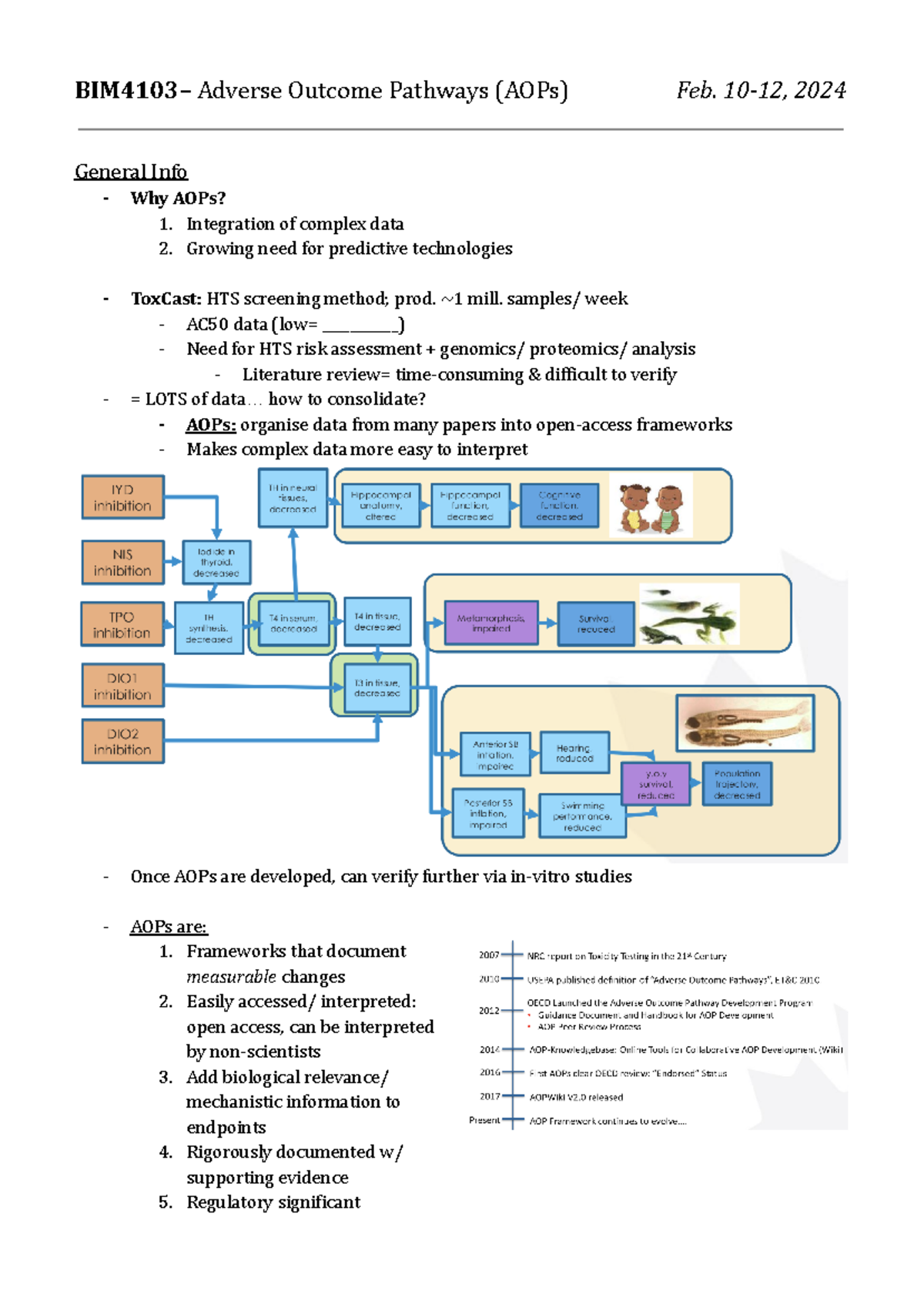 Feb 10- AOPs - Unit 3: Adverse Outcome Pathways- Yauk (Winter 2025 ...