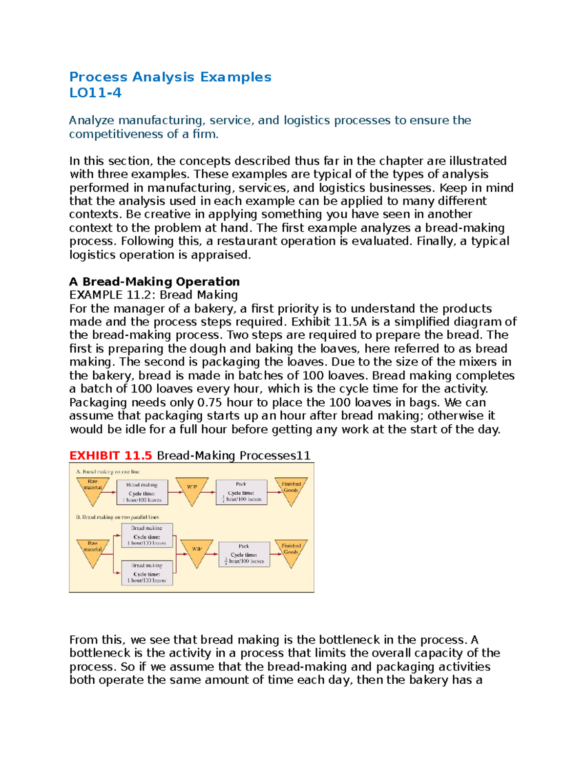 Process Analysis Examples 319-322 - Process Analysis Examples LO11 ...