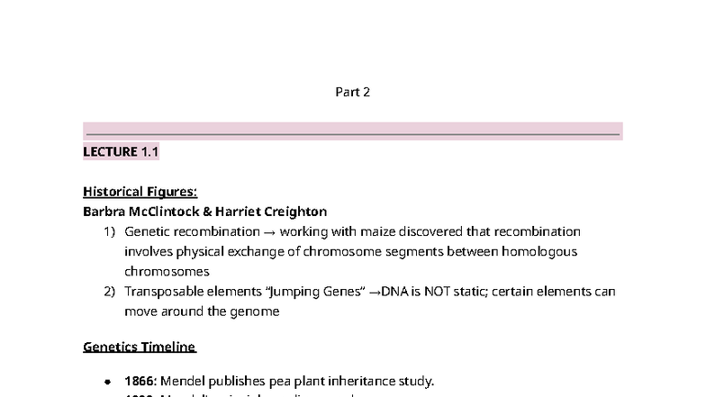 Midterm Review - 02: Genetics and Epigenetics Insights - Studocu