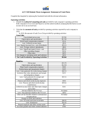 ACC 318 Module Six Assignment Template - ACC 318 Module Six Assignment ...