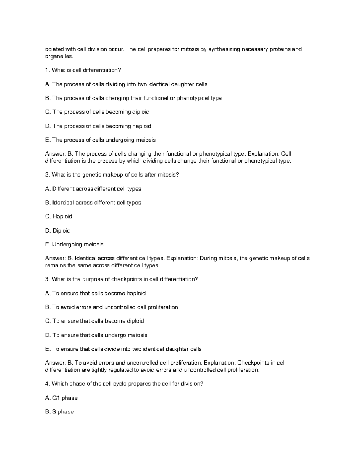 L5MCQ: Cell Division and Genetic Inheritance Quiz Notes - Studocu