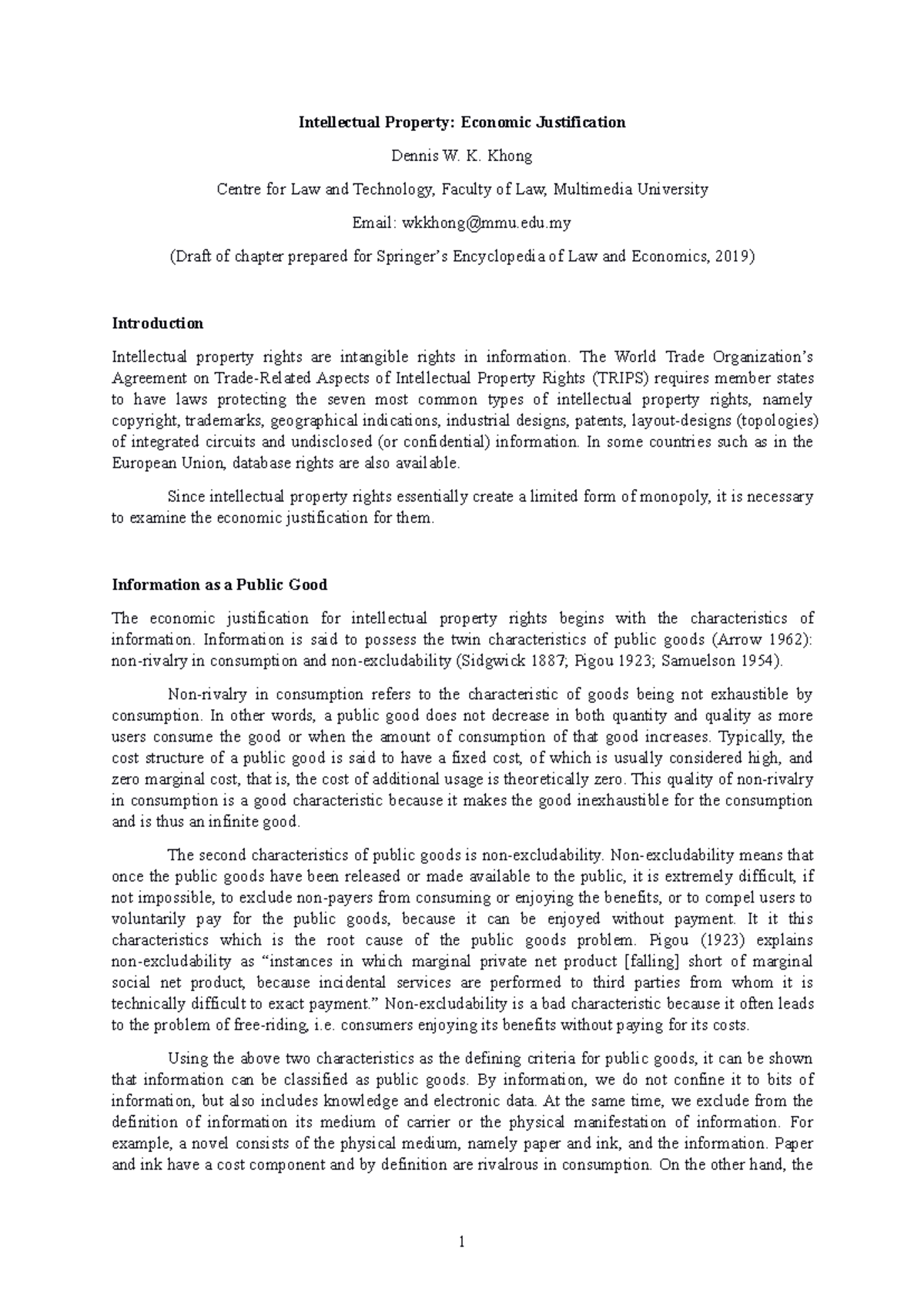 214346 Khong - The economic justifications for intellectual poperty ...