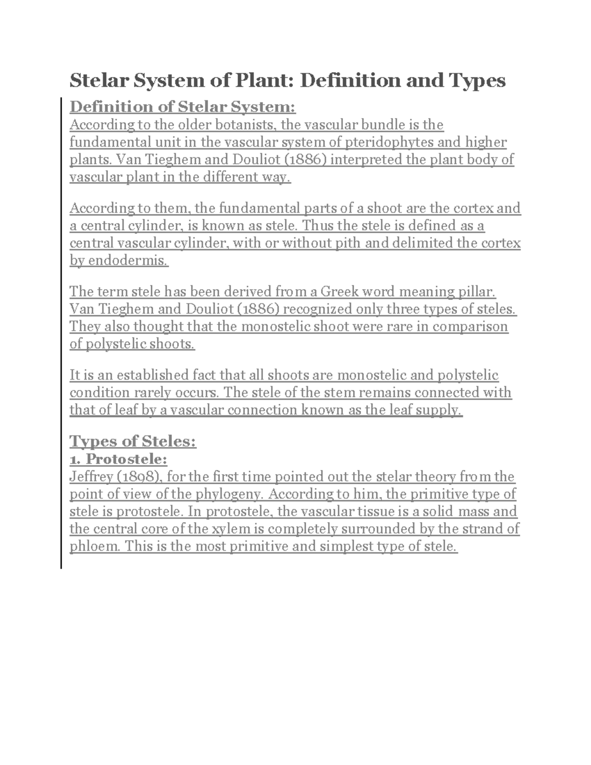 Stelar System of Plants: Definition, Types, and Evolution (Bio 101 ...