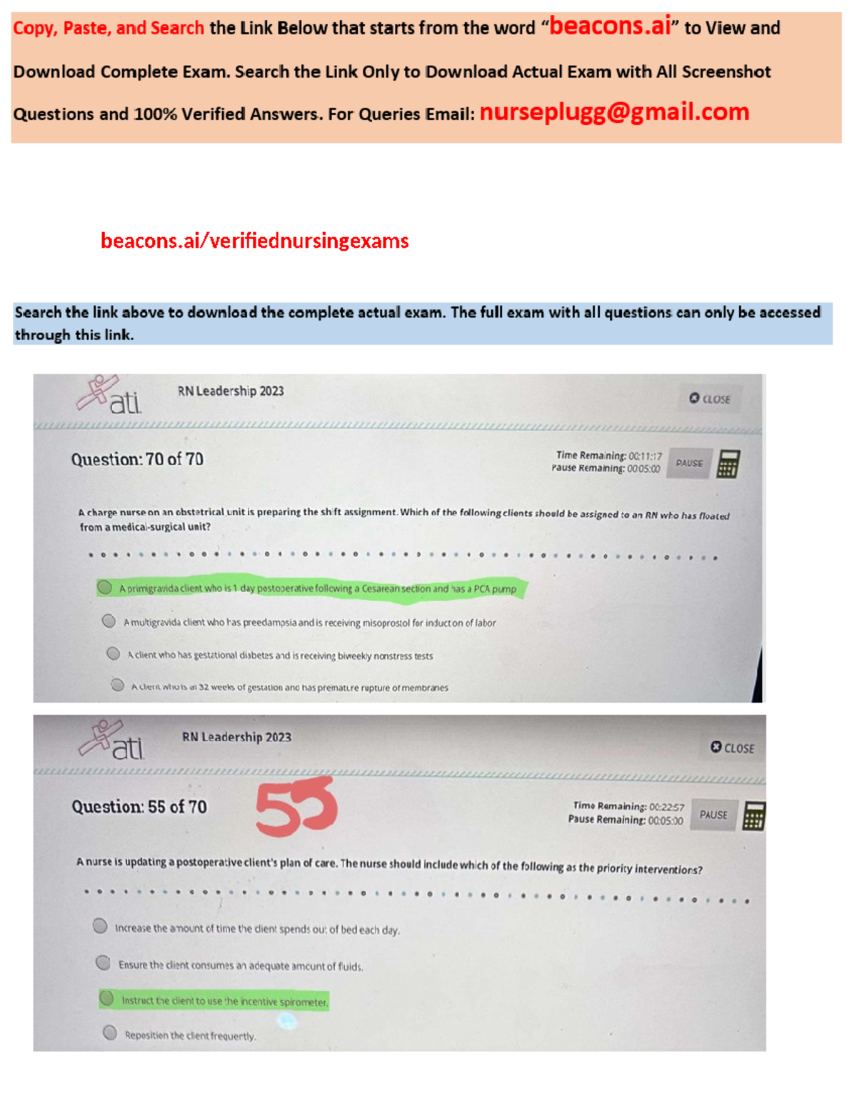ATI RN Leadership Proctored Exam NGN 70 Q&A 2025 - Comprehensive Study ...