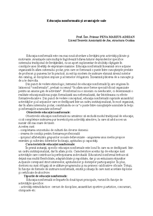 Fisa de progres scolar model - ȘCOALA GIMNAZIALĂ ...