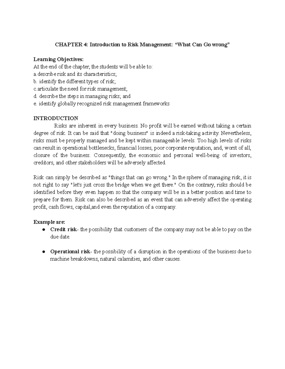 Chapter 4: Understanding Risk Management Fundamentals and Frameworks ...