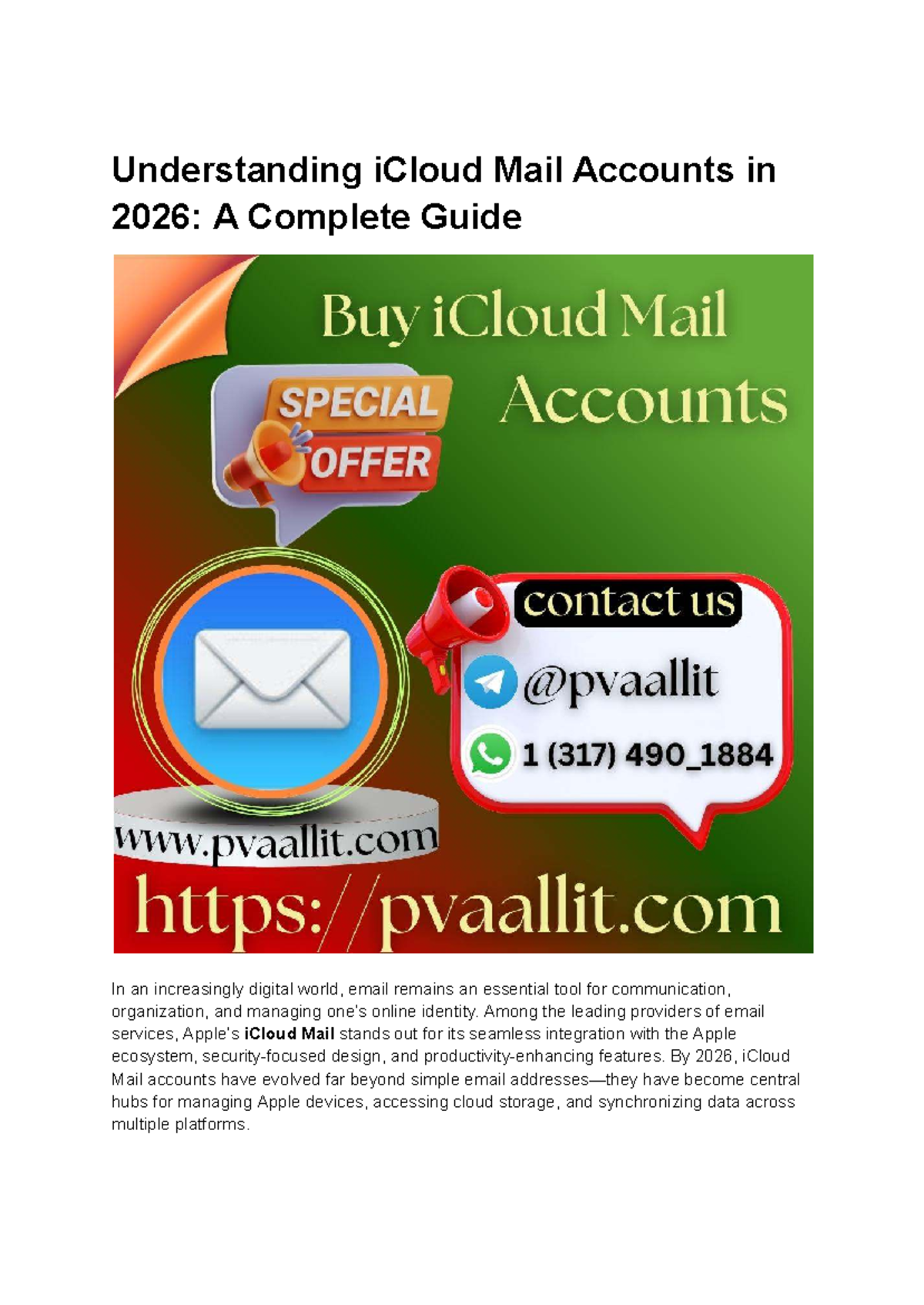 Understanding iCloud Mail Accounts in 2026: A Comprehensive Overview ...