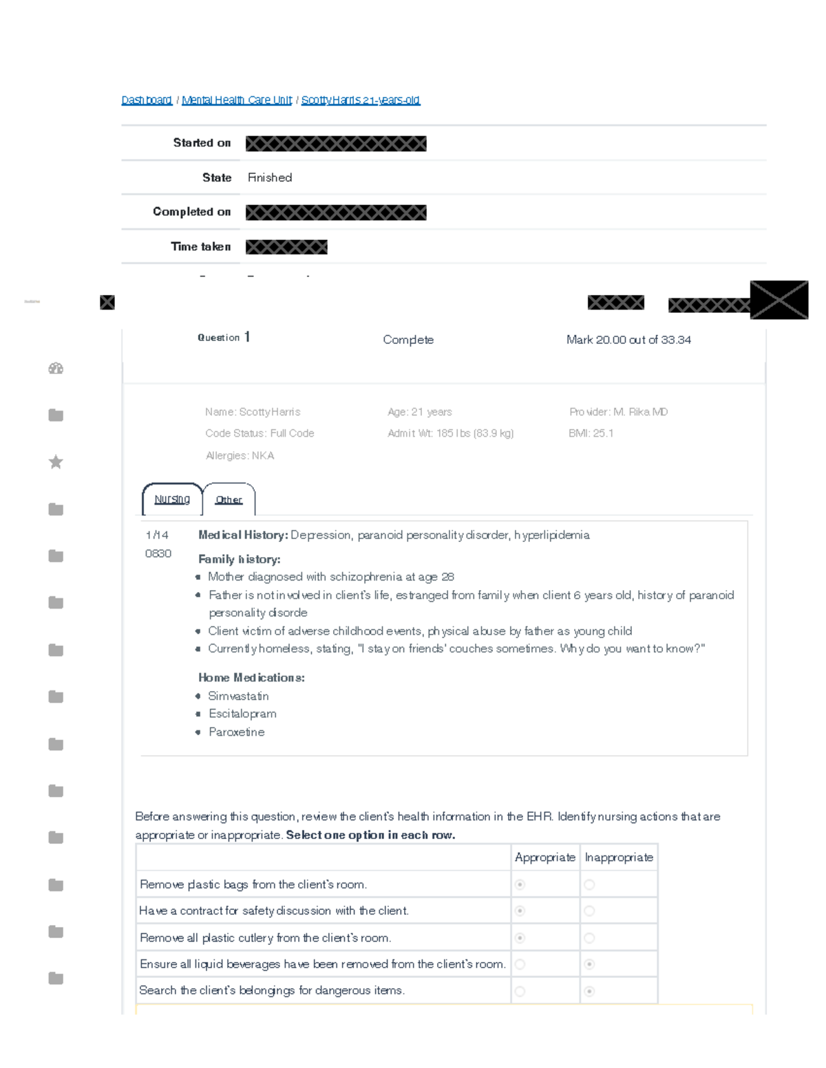 CJSim Case Study: Mental Health Nursing Assessment for Scotty Harris ...