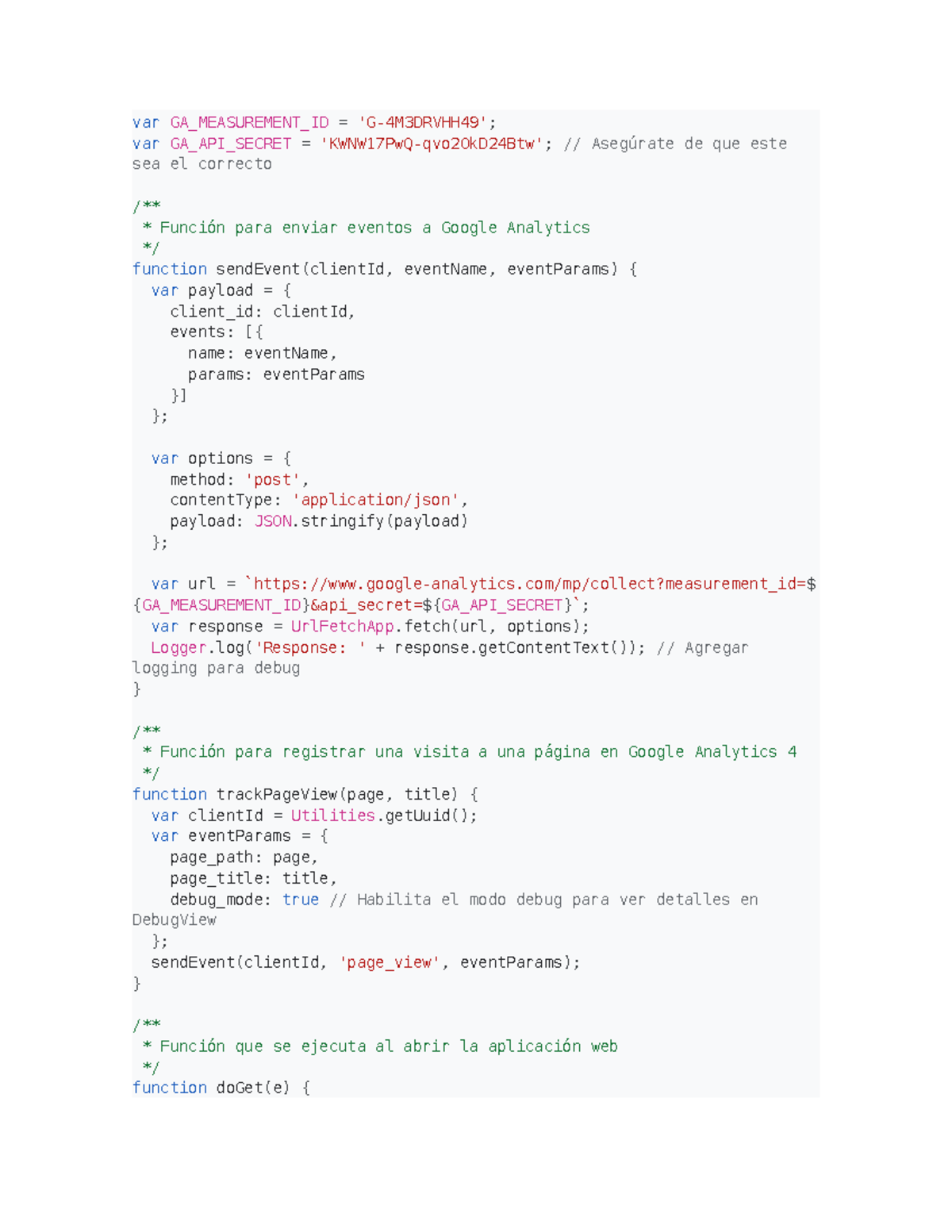 GA_MEASUREMENT_ID & API_SECRET: Google Analytics Event Tracking Code ...