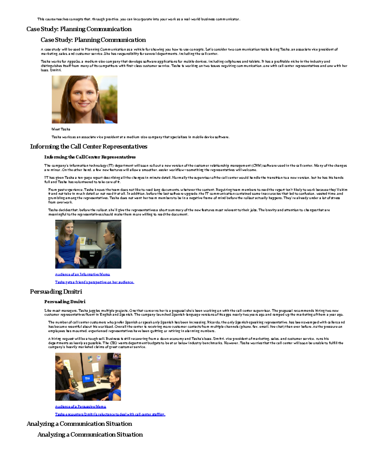Case Study: Planning Communication for Business Solutions - Studocu