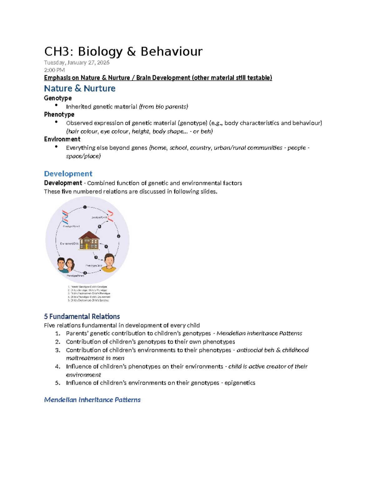 CH3: Developmental Psychology - Nature vs. Nurture in Brain Growth ...