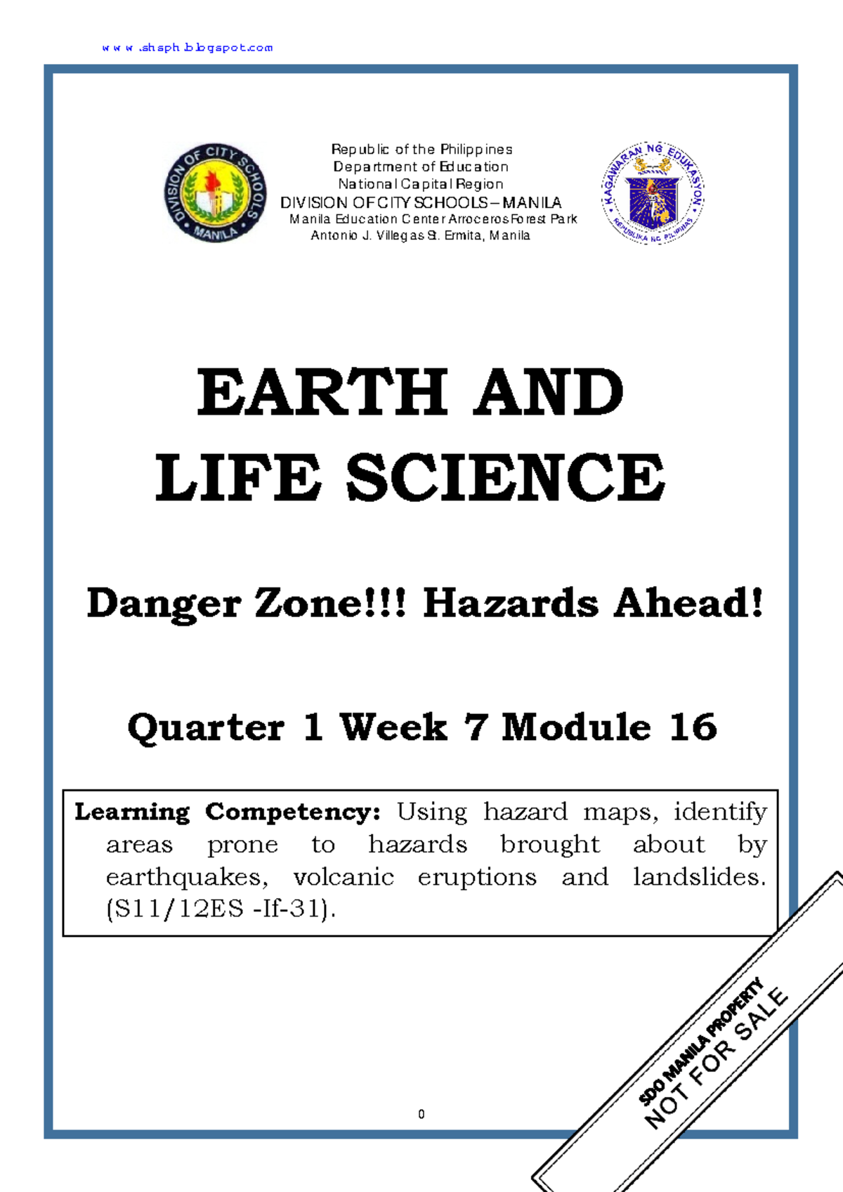 Mod16 Earth and Life Science: Geologic Hazards Module Overview - Studocu