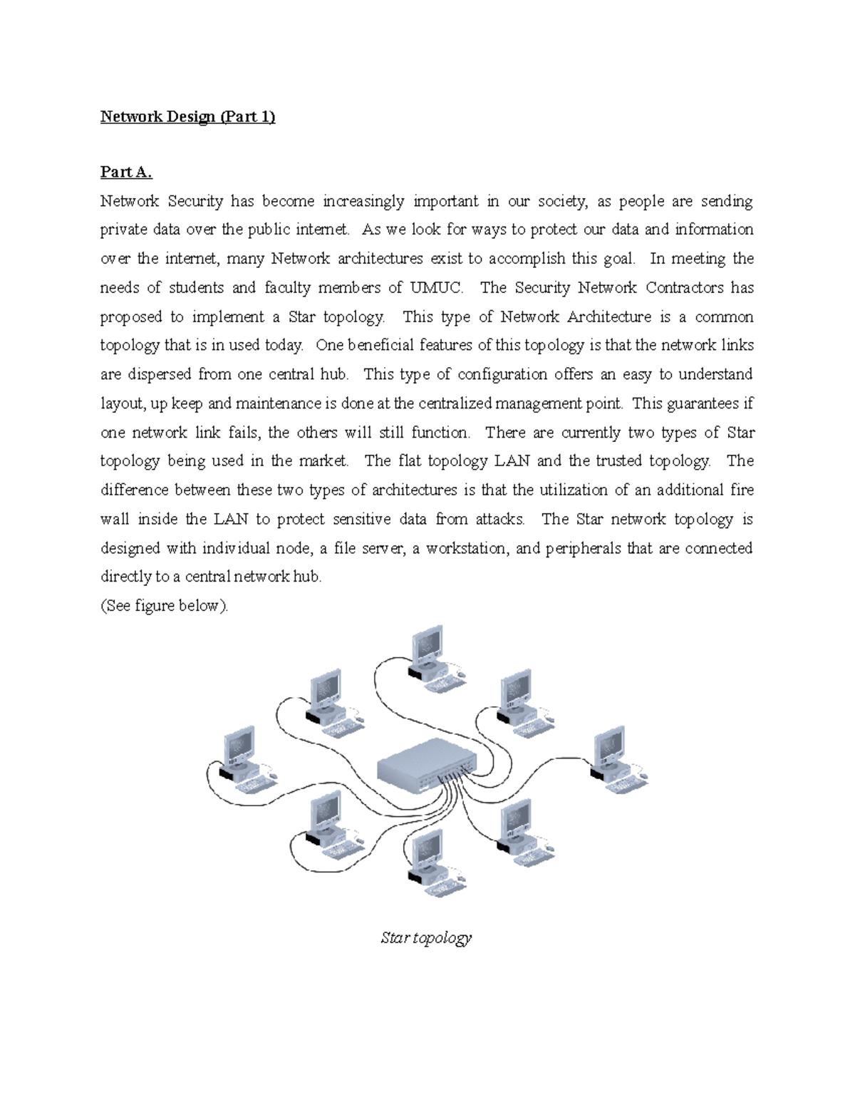 CMIT 265 Network Design Part 1 - Network Design (Part 1) Part A. Network Security has become ...