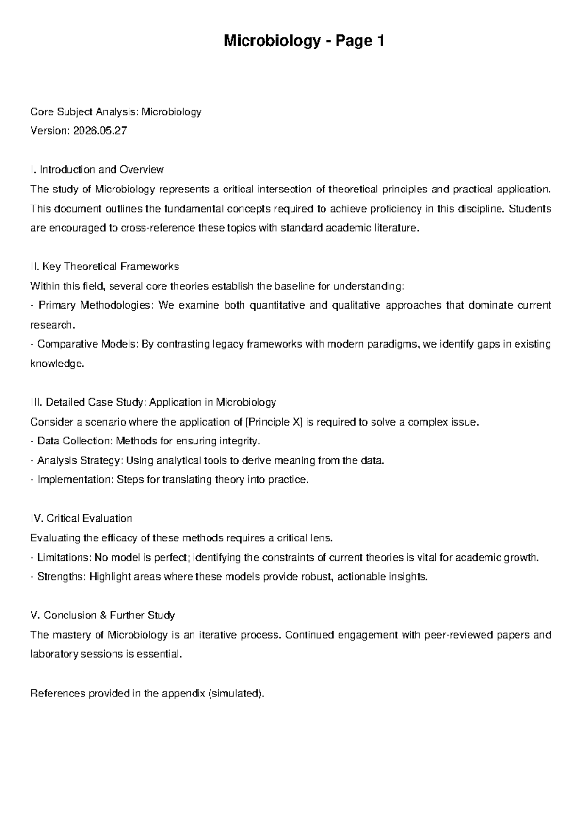 Microbiology Study Notes: Core Concepts & Theoretical Frameworks - Studocu