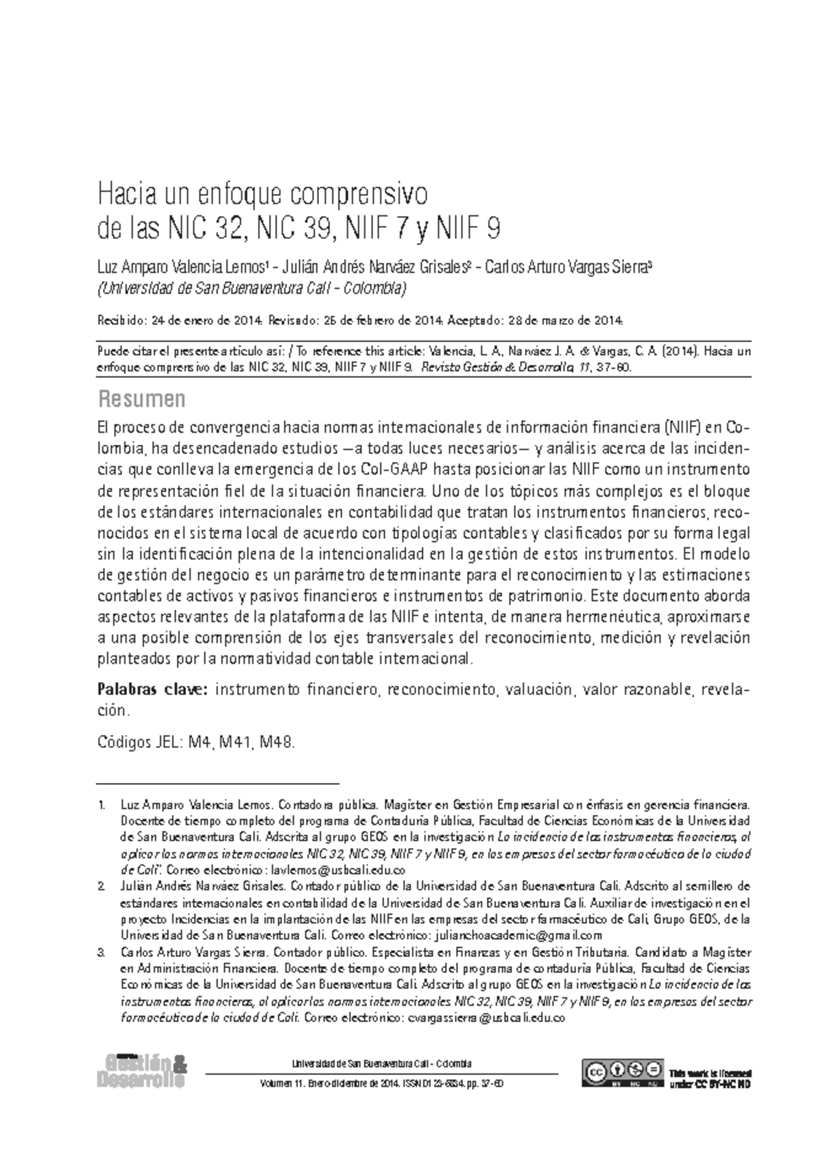 Enfoque Integral sobre NIC 32, NIC 39, NIIF 7 y NIIF 9: Análisis y ...