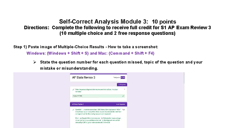 S1 AP Exam Review 3: Analysis Module 3 Instructions and Responses - Studocu