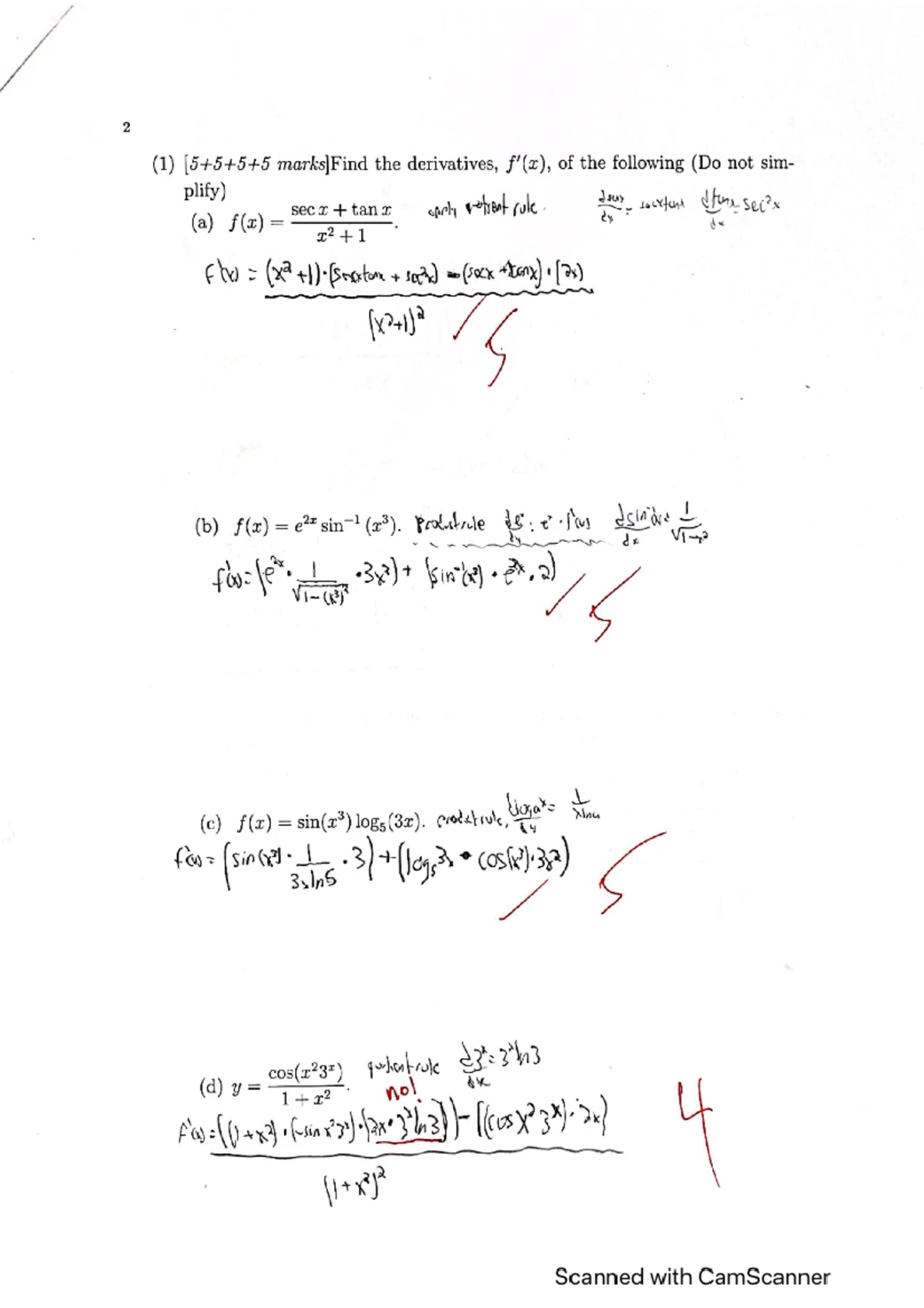 Final Exam Practice: Calculus I (201-103-DW) Fall 2019 - Studocu