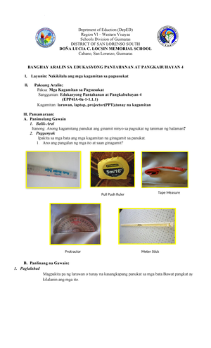 DLL Matatag EPP 4: Kahalagahan ng Computer at Basic Operations - Studocu