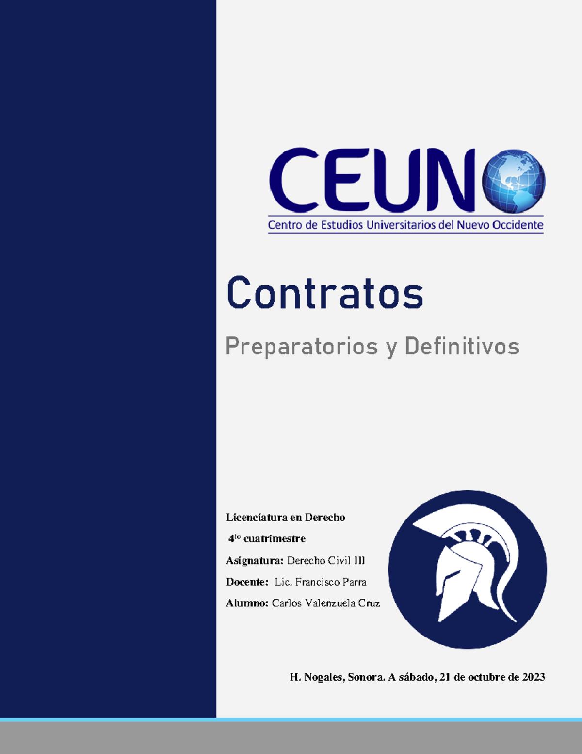 Contratos Preparatorios y Definitivos - Derecho Civil III, 4to ...