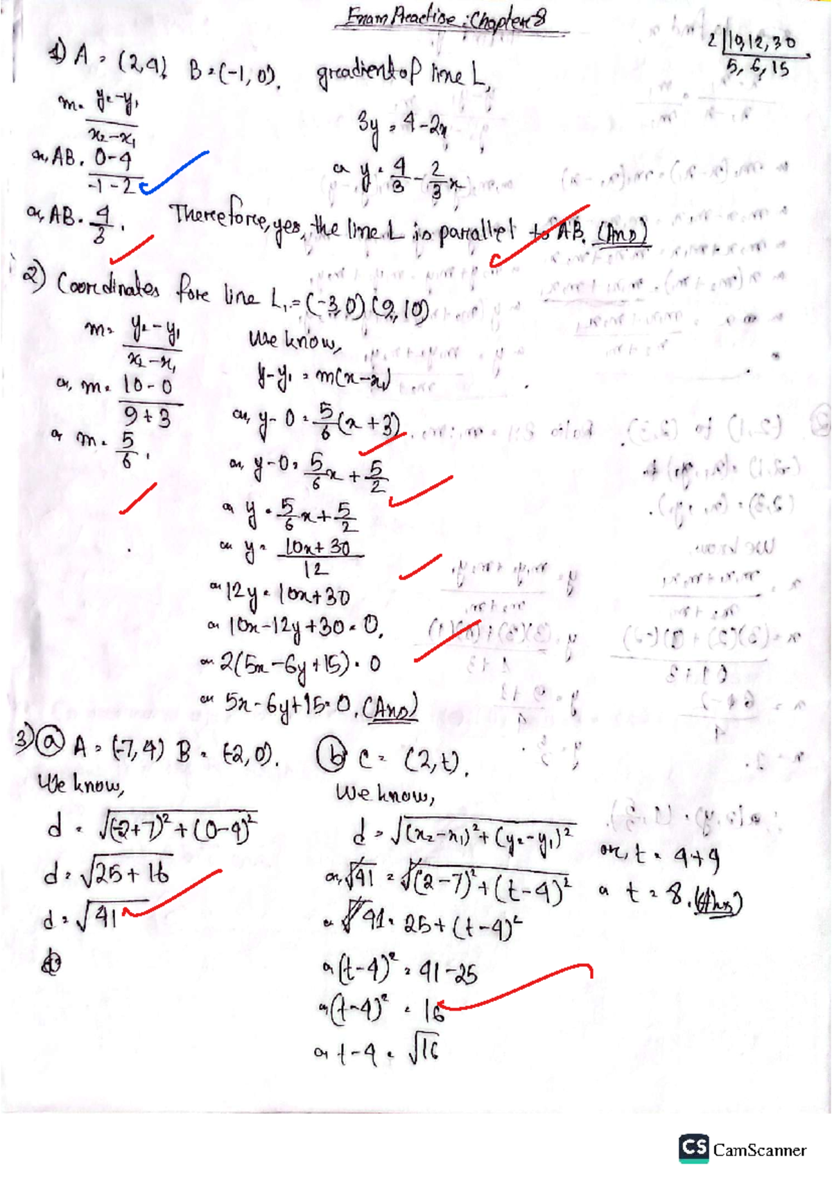 Mathematics 101: Chapter 8 Gradient and Area Calculations - Studocu