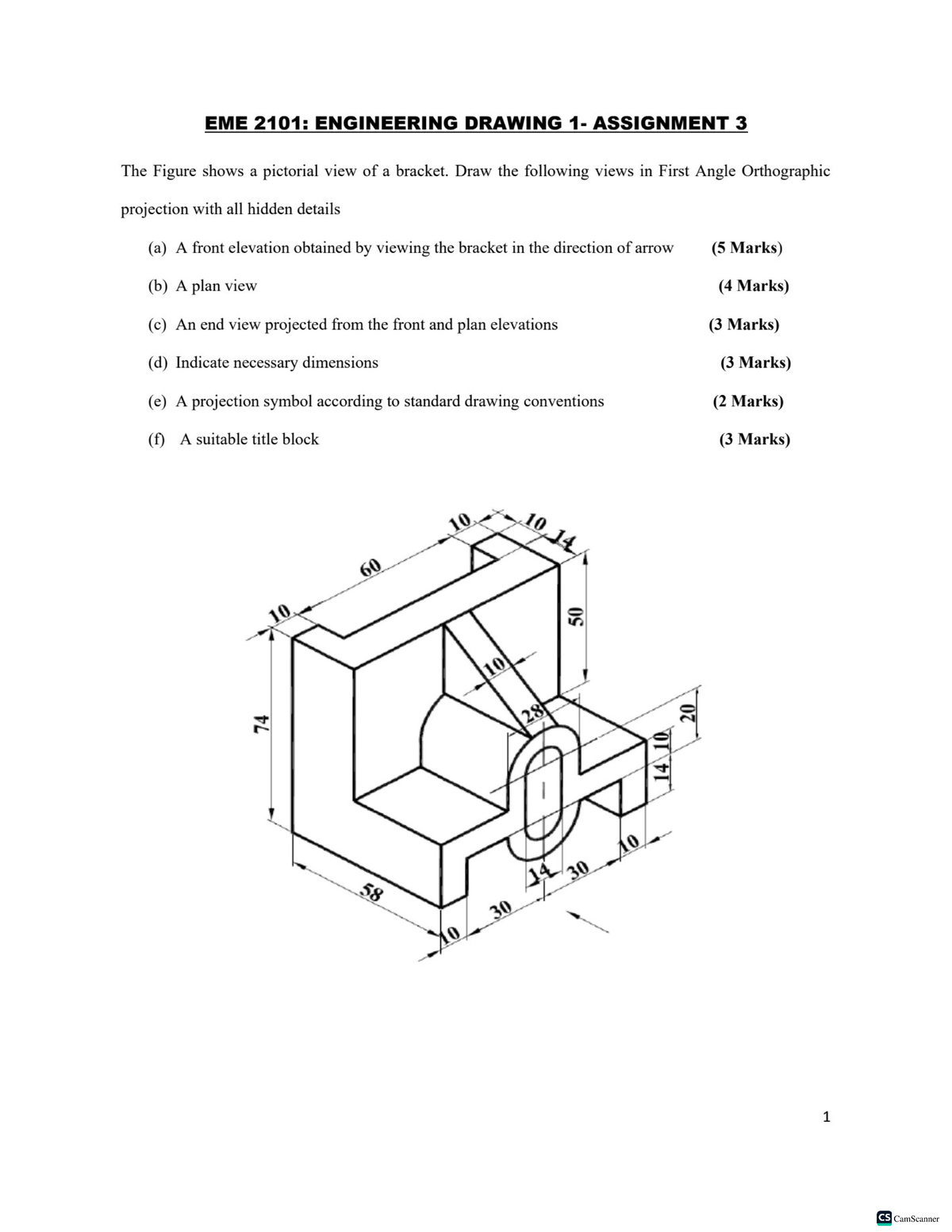 Assignment 3 2025 - Good - EME 2101: ENGINEERING DRAWING ASSIGNMENT 3 ...