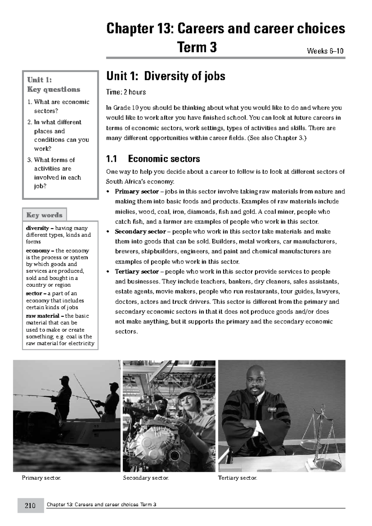 Careers & Choices - Chapter 13: Careers and career choices Term 3 Unit ...