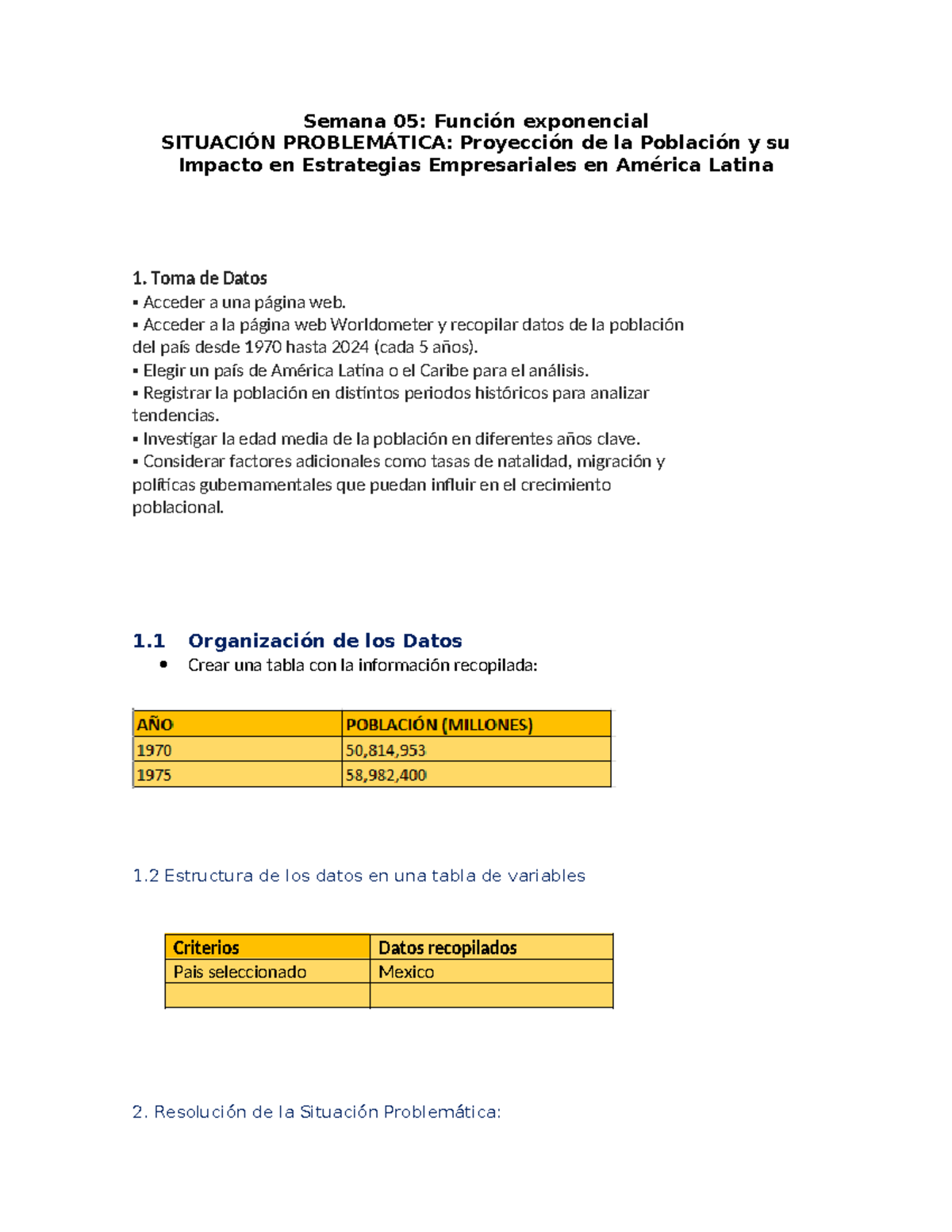 Semana 05: Función Exponencial y Proyección Poblacional en América ...