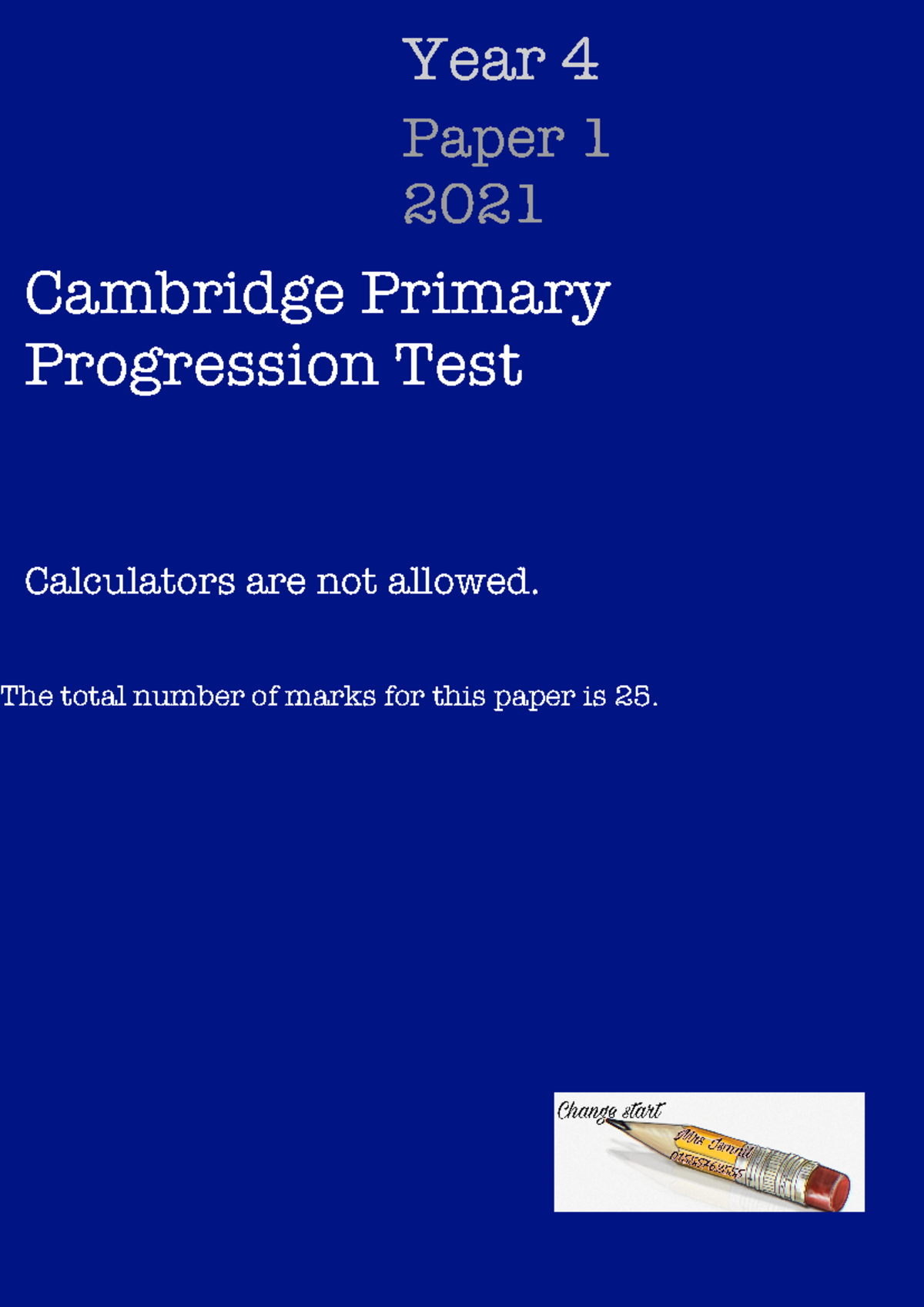 Cambridge Primary Progression Test Mathematics 2018 Stage 4 Paper ...