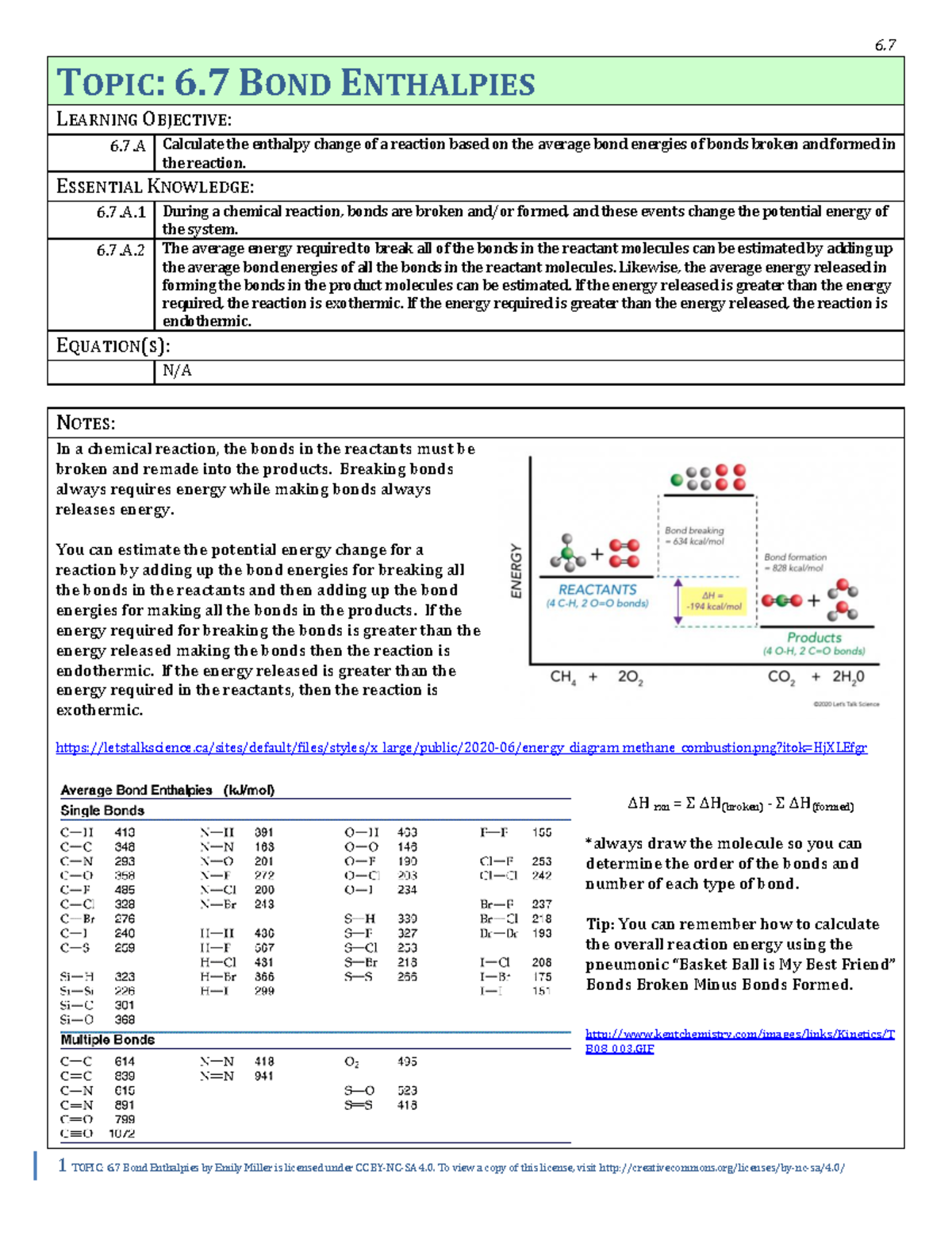 6.7 Bond Enthalpies: Calculating Energy Changes in Reactions - Studocu