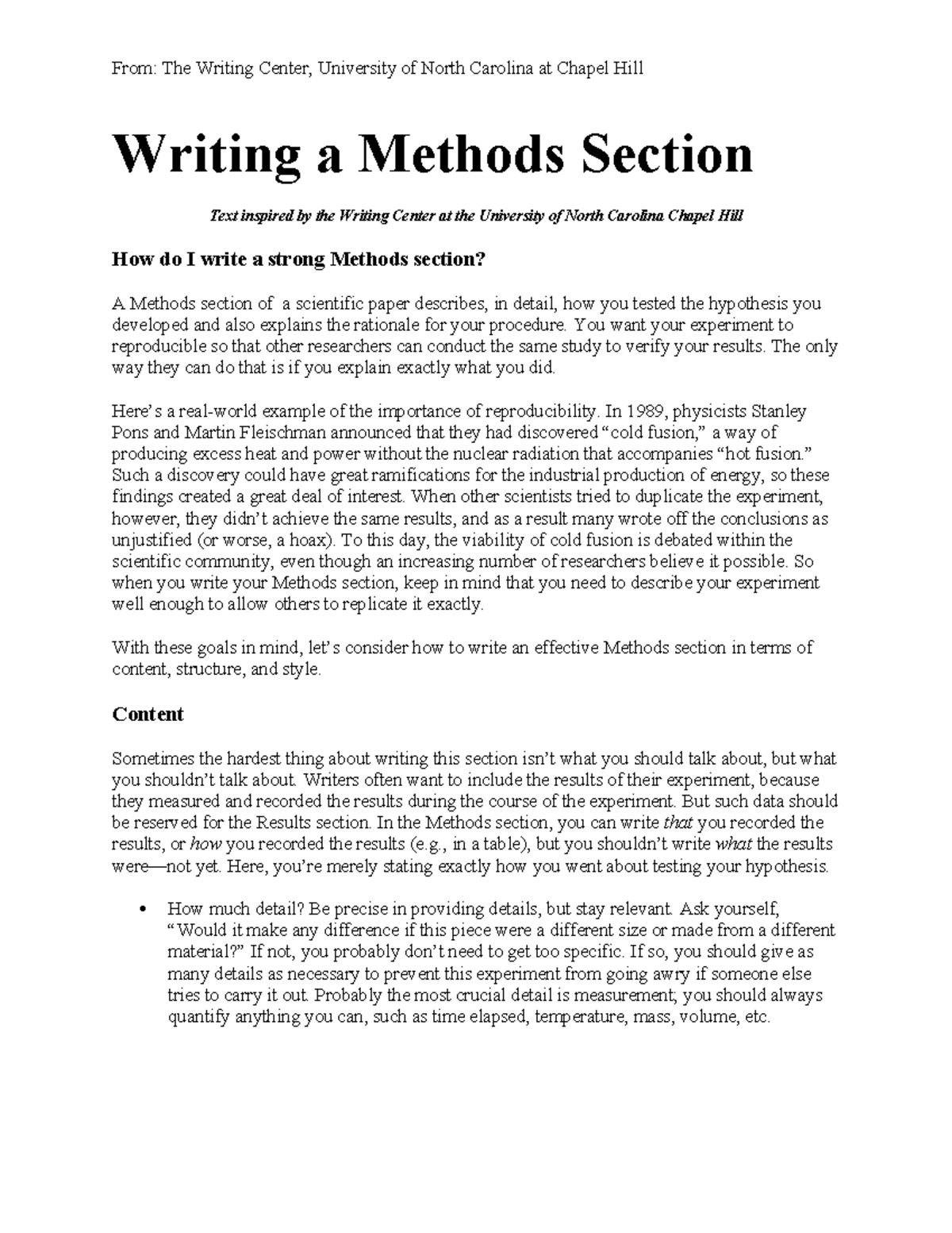 Methods section writing guide for week 4 (ENG 101) - Studocu