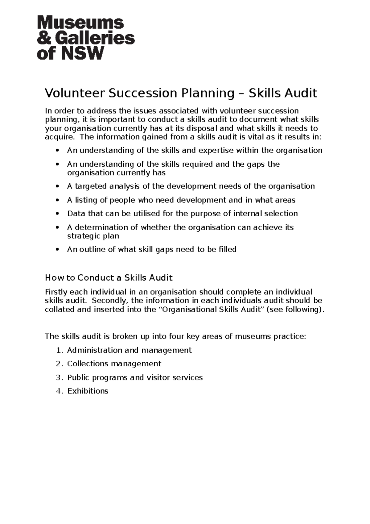 FS - Skills Audit Template 3 - Volunteer Succession Planning – Skills ...