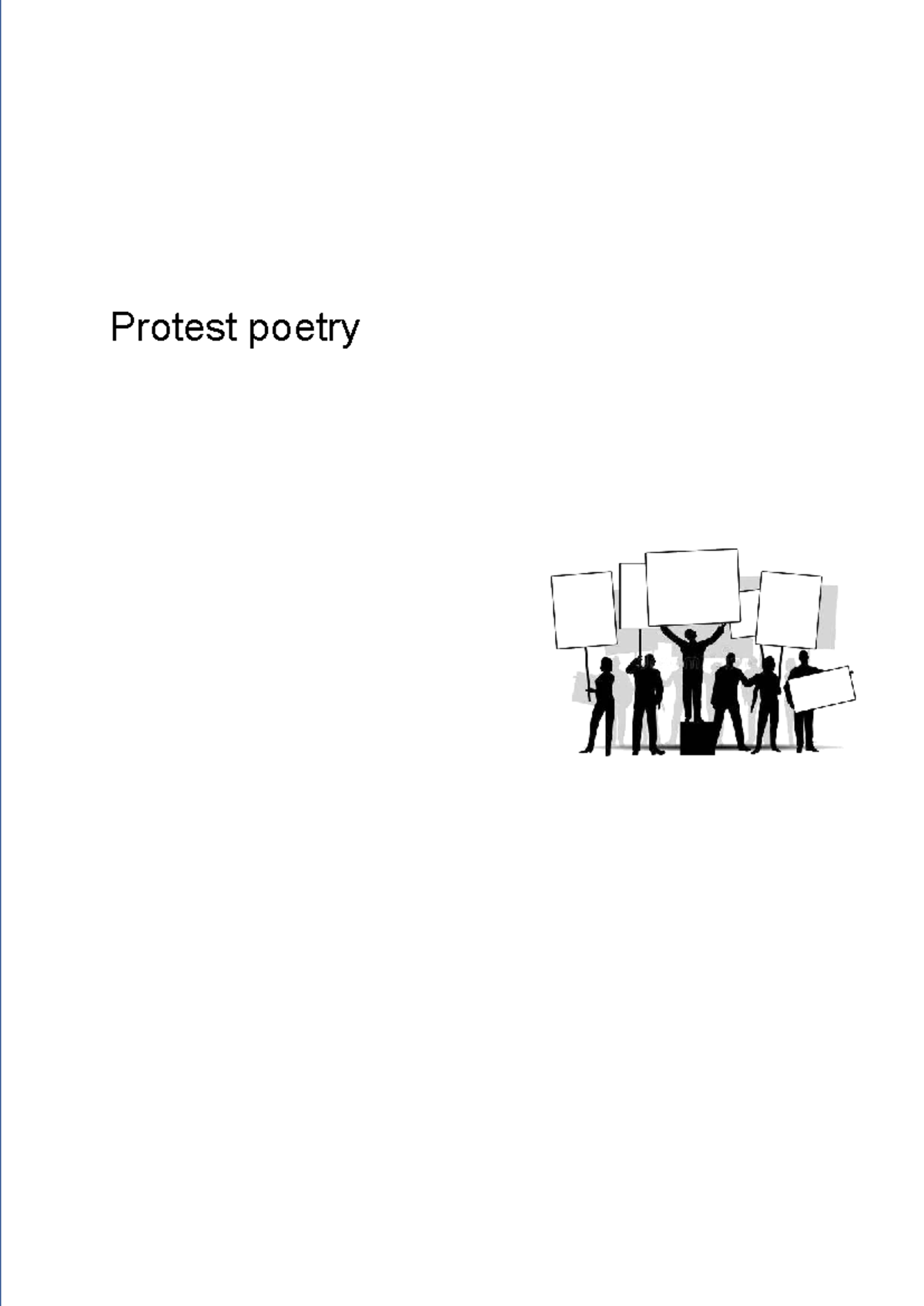 Y8 Protest Poetry: Understanding Nouns, Verbs, and Political Expression ...