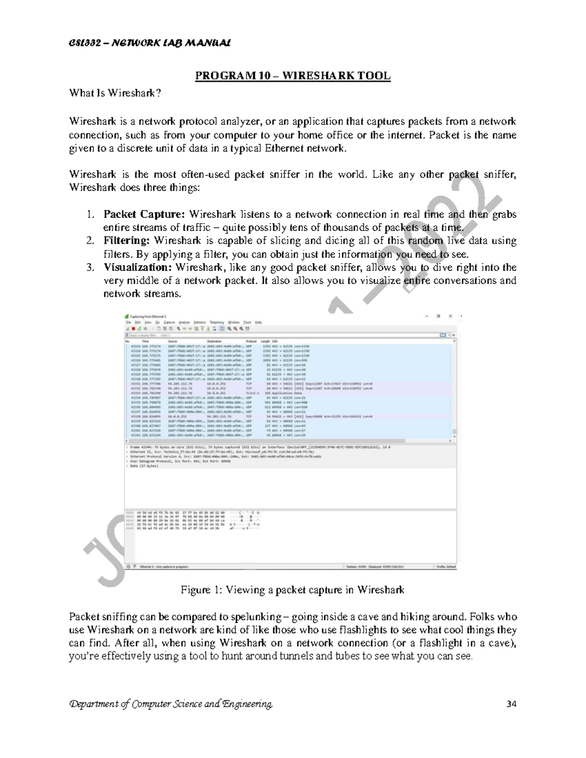 CSL332 NETWORK LAB MANUAL: Exploring Wireshark Tool & Its Applications ...