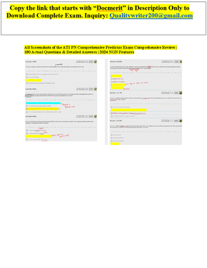 ATI RN Comprehensive Predictor 2023-2025 with NGN, Proctored Exit, 180 ...