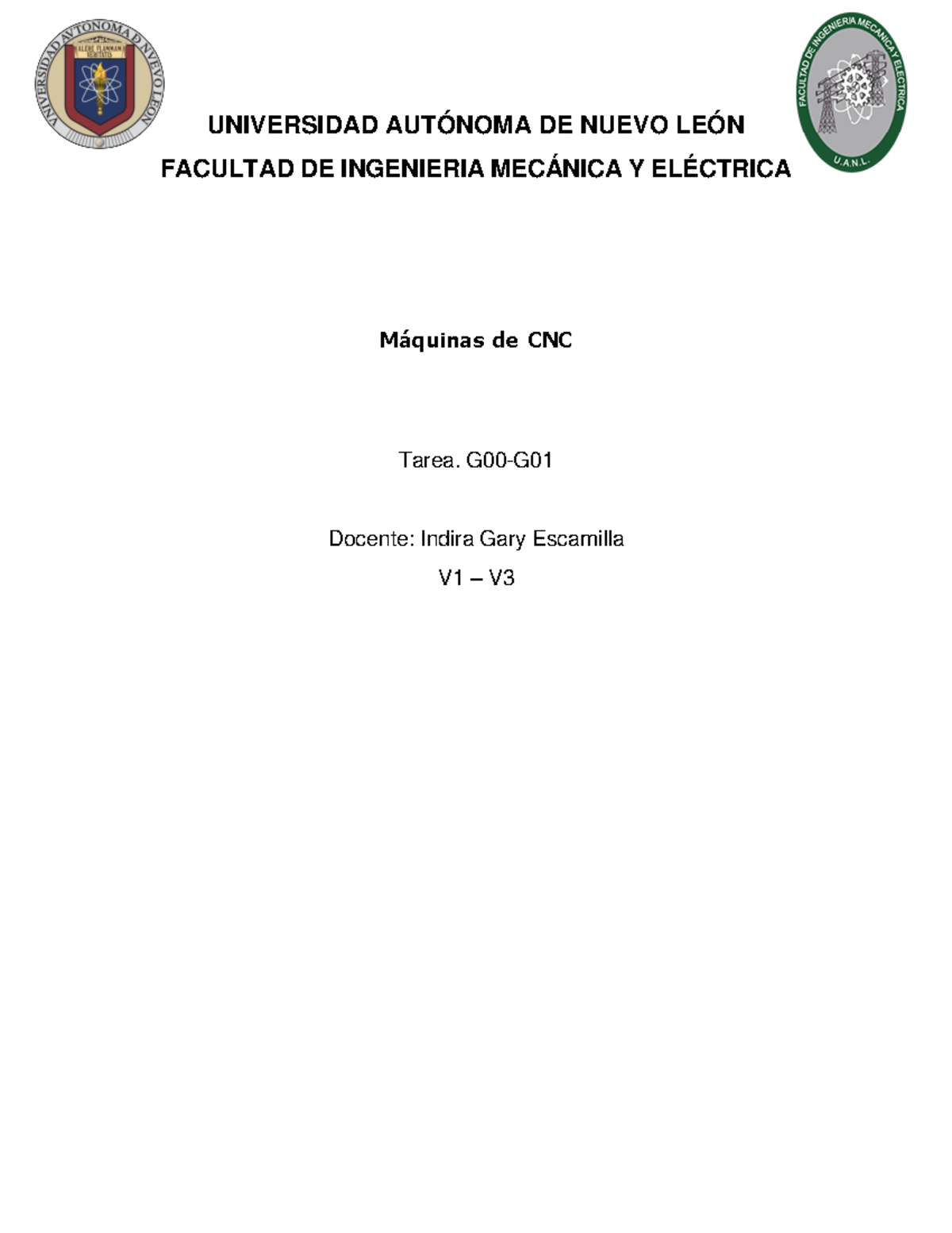 Actividad G00-G01 Maq CNC - Máquinas De Cnc Y Laboratorio - UNIVERSIDAD ...